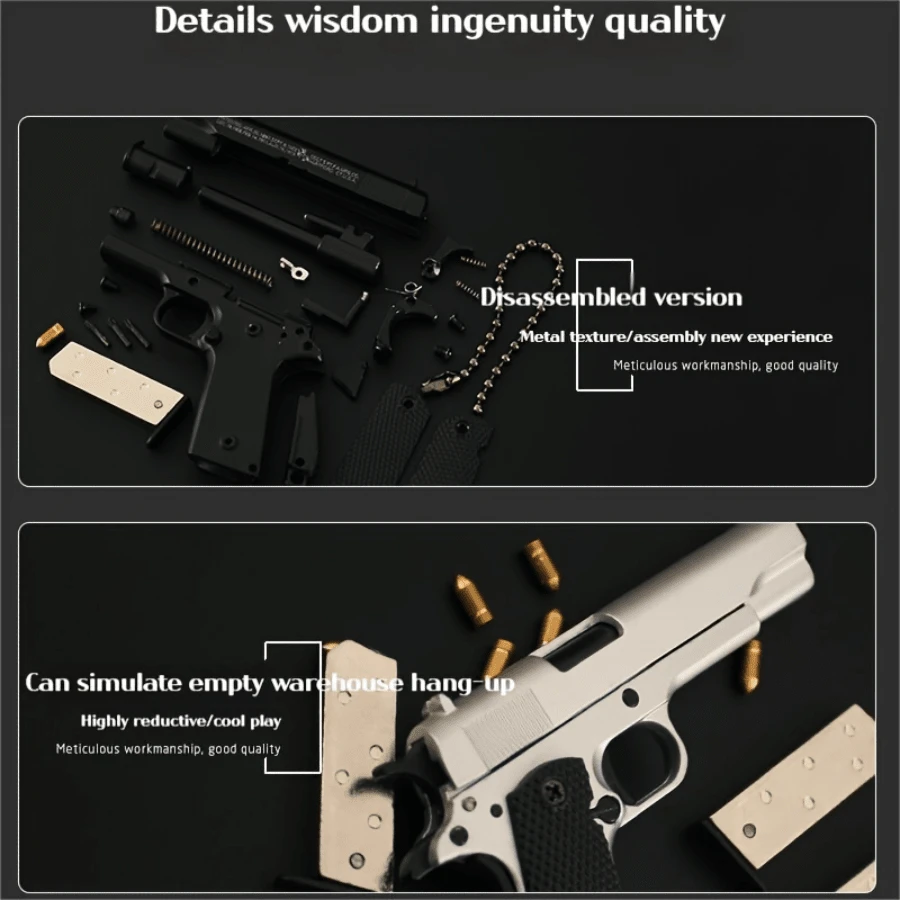 1pc 1911 Mini Pistol Model Pendant, Removable Assembly Parts, Ultra ...