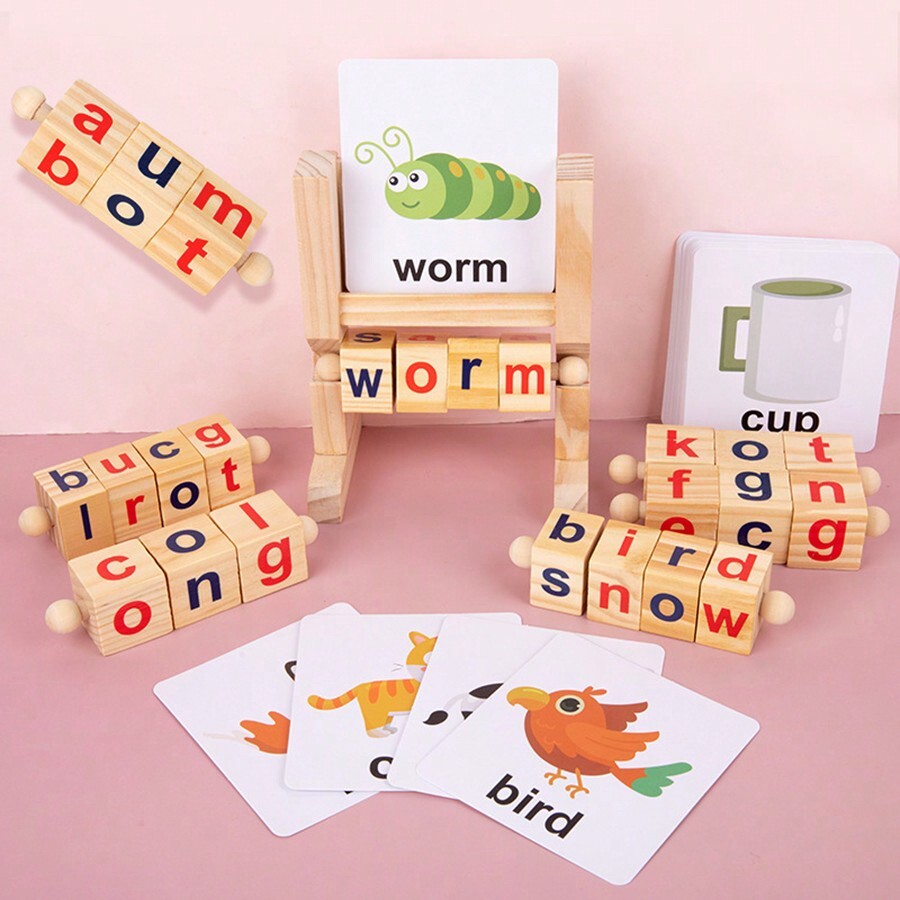 Montessori Educational Toy English Spelling Word Game Letter ...