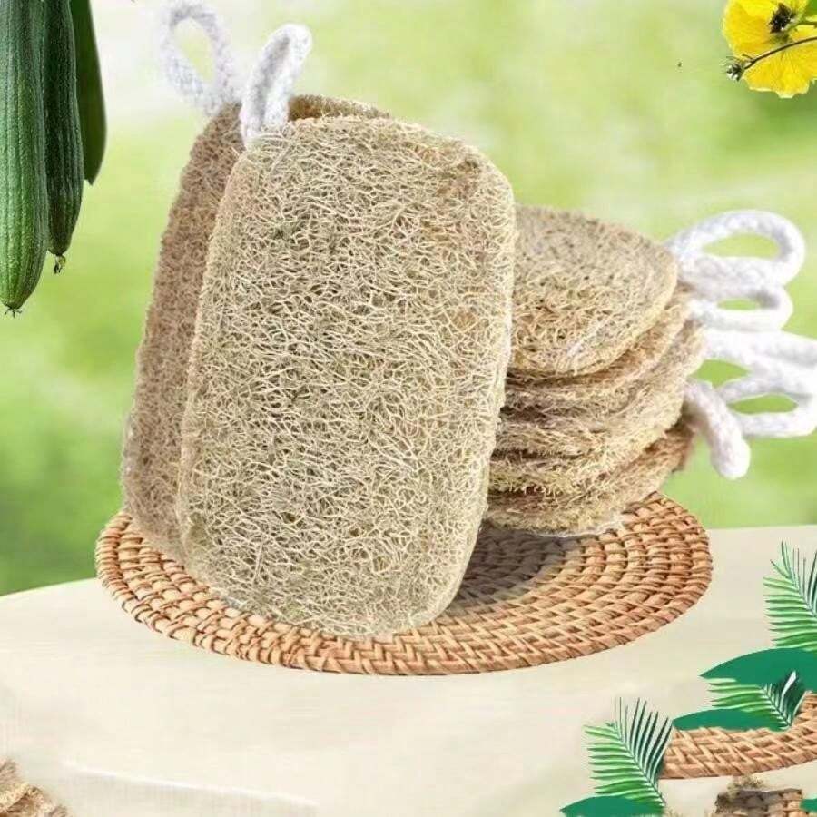 Natural Luffa Dishwashing Cloth Made Of Soft Luffa Gourd & Old Luffa ...