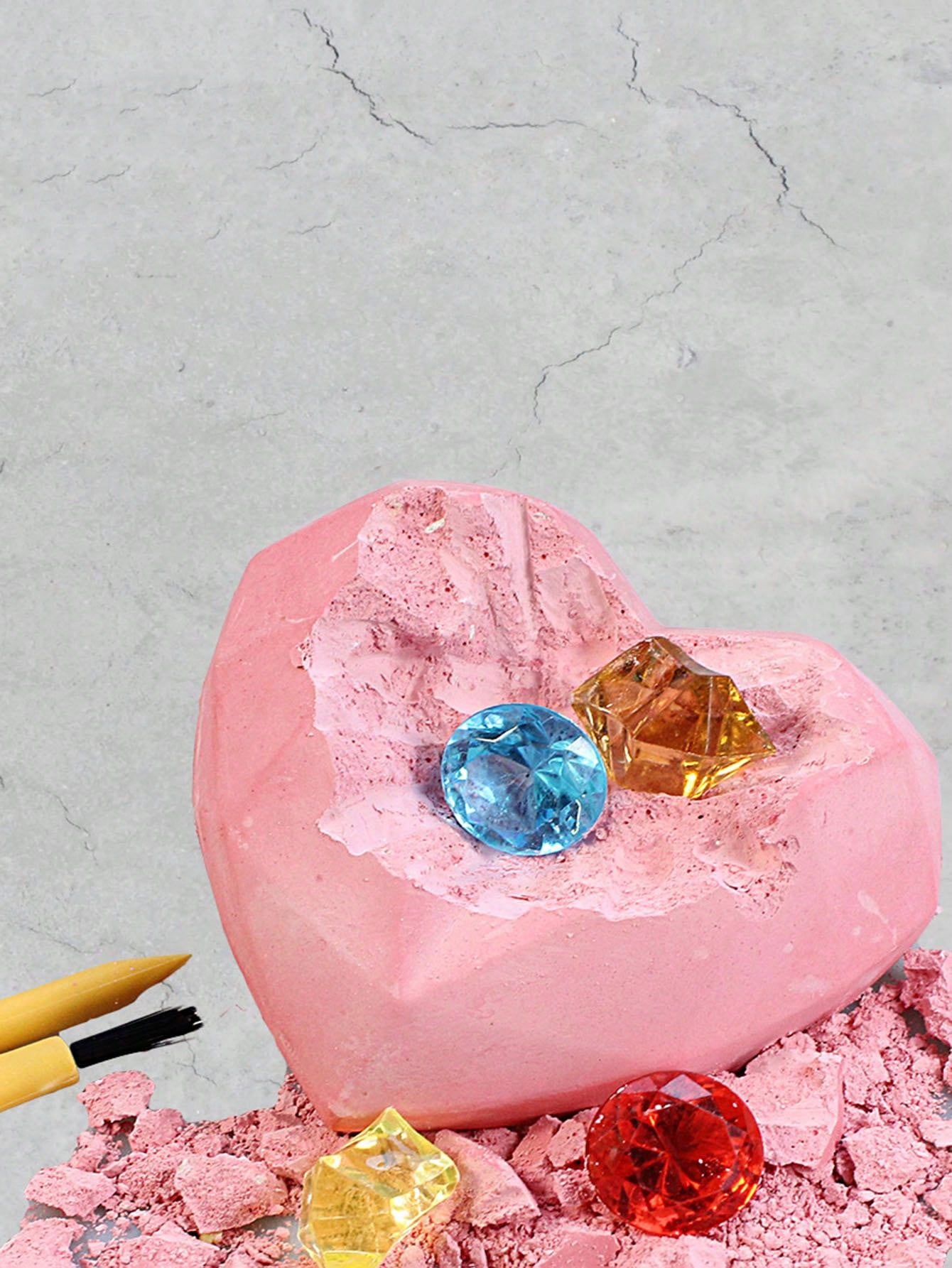 Archaeological Digging Gem Diy Treasure Digging Fossil Heart-Shaped ...