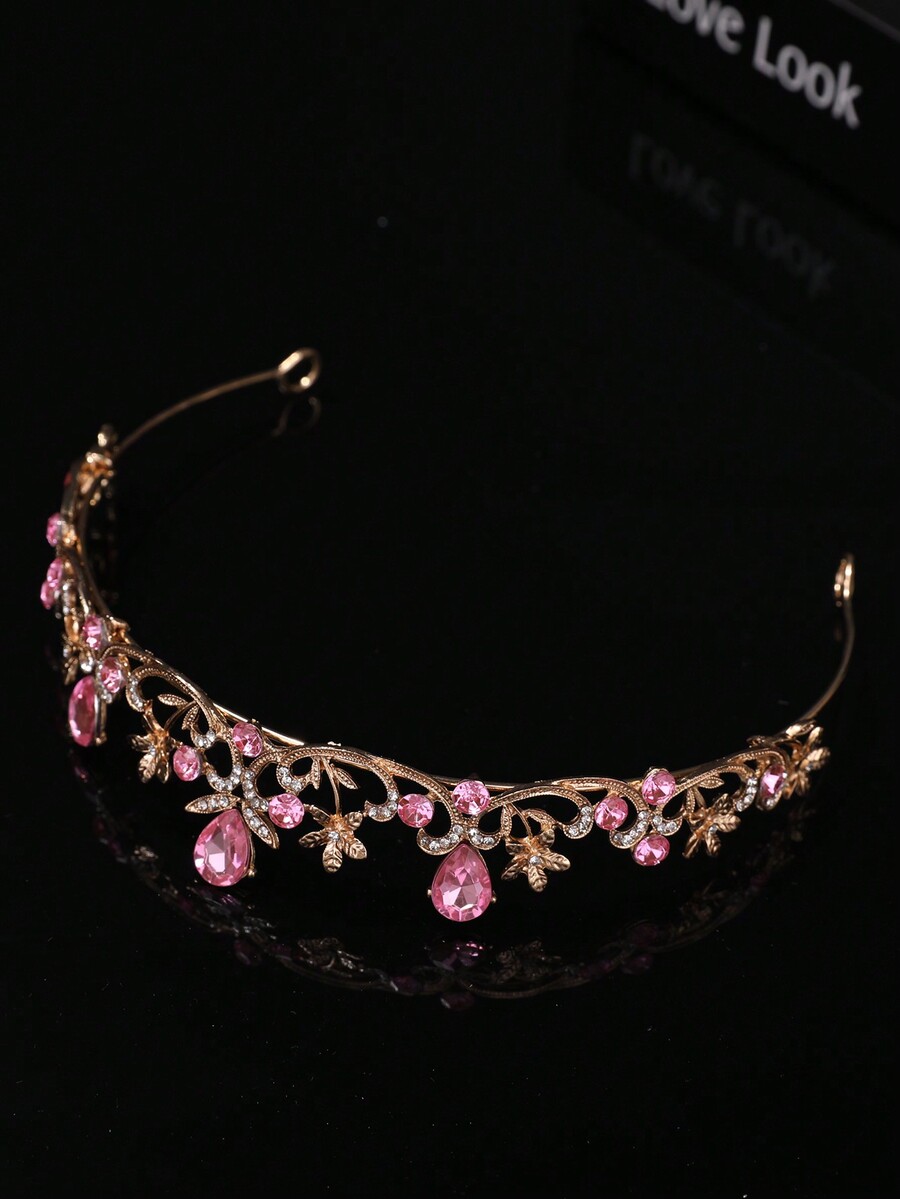 1pc Fashionable Princess Crown Shaped Rhinestone Headband For Women ...