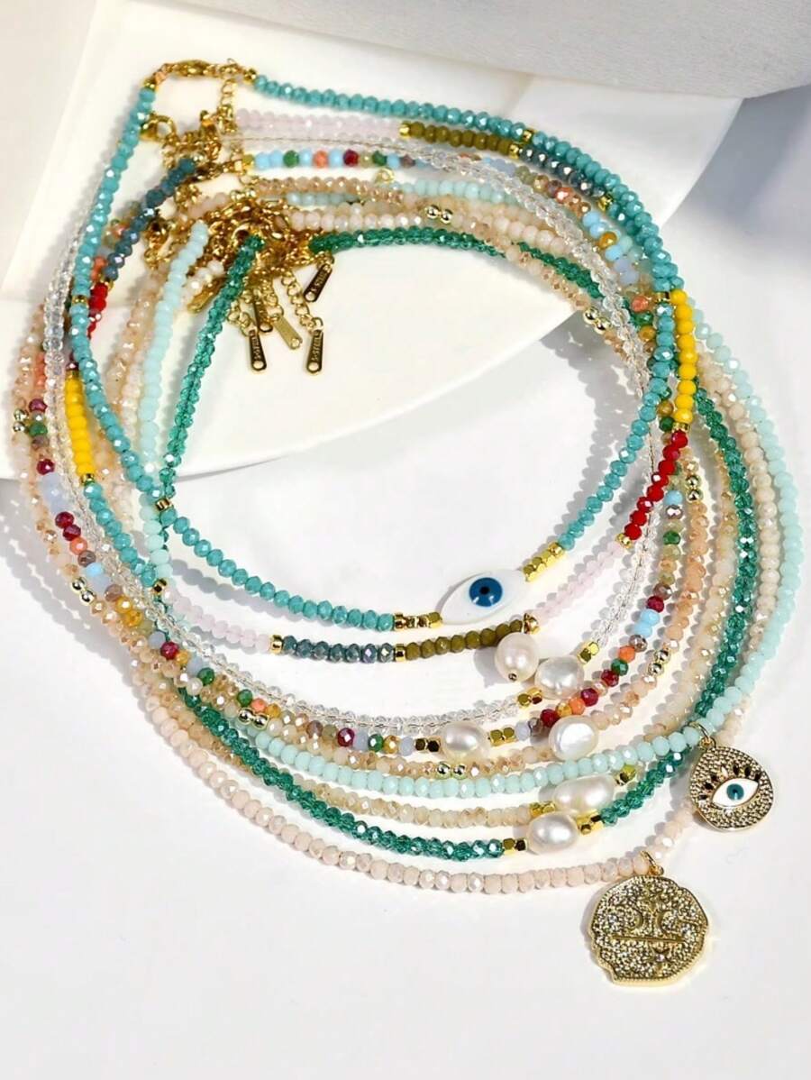 1 Pièce Collier De Perles De Culture D'eau Douce Naturelle Avec Des ...