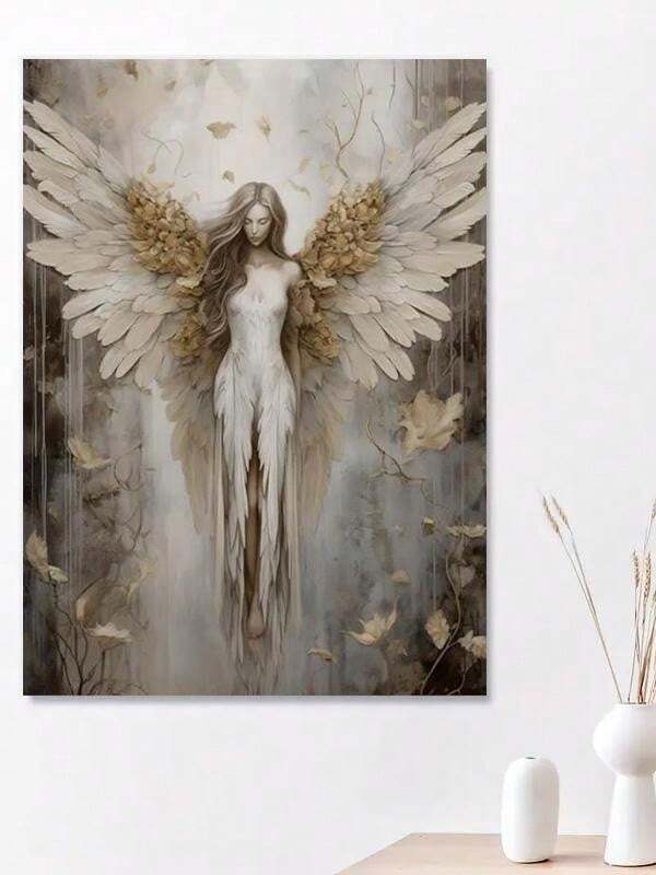 1pc Frameless Contemporary Canvas Print Poster, Wings Of Angel Canves ...