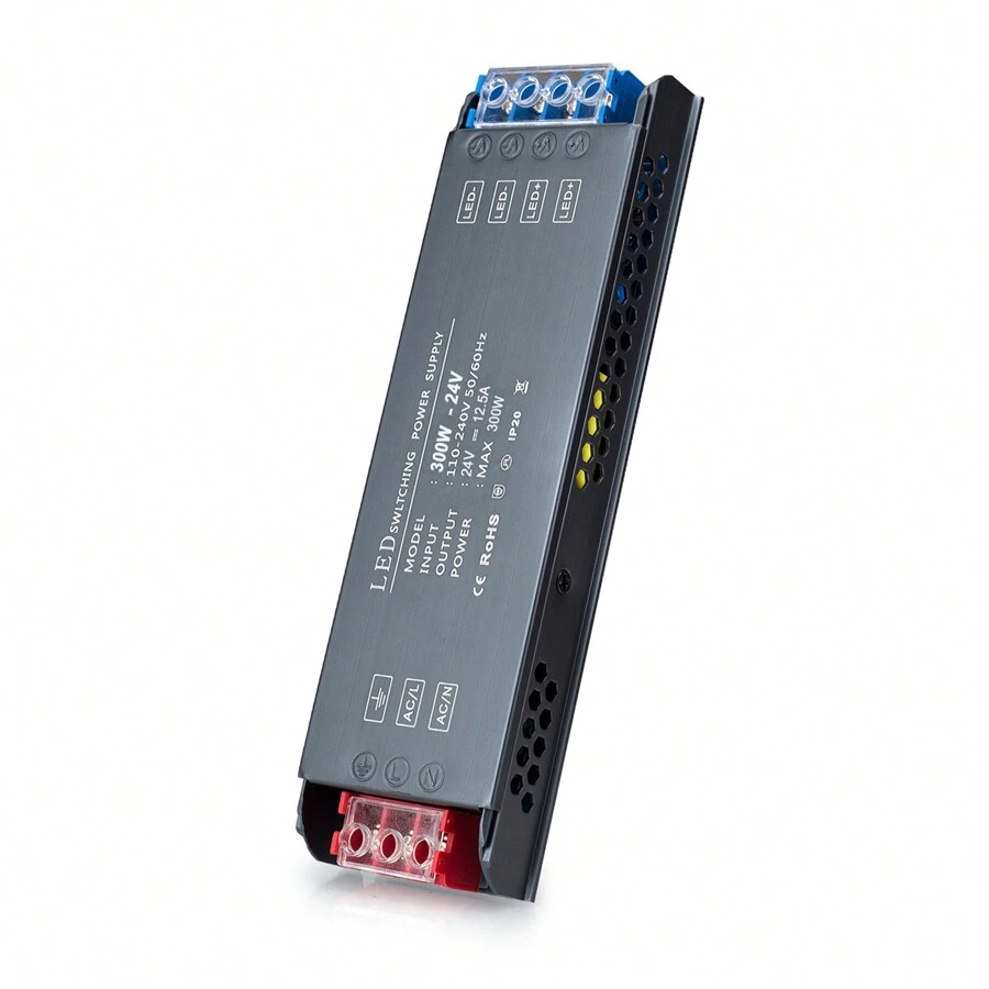 LED Transformateur 24V-300W LED Driver AC 110-240V To DC LED Switch ...