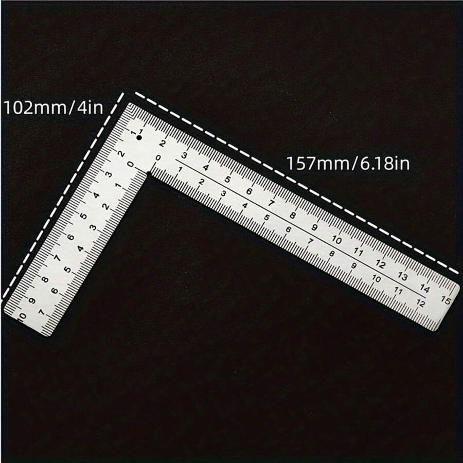 1pcsStainless Steel L Shaped Ruler Carpenters Square Framing Measuring ...