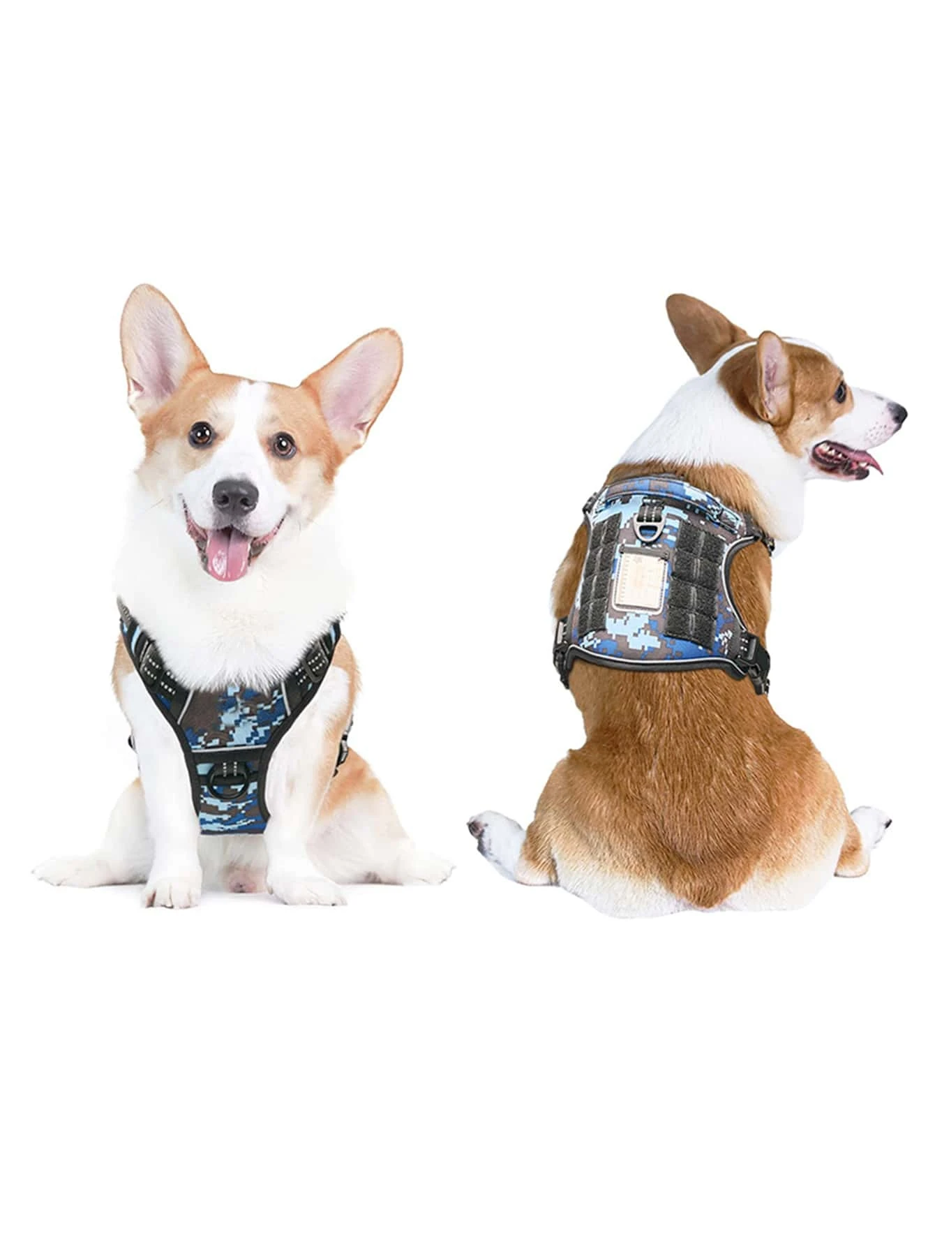 Tactical Dog Harness For Large Dogs No Pull Adjustable Pet Harness ...