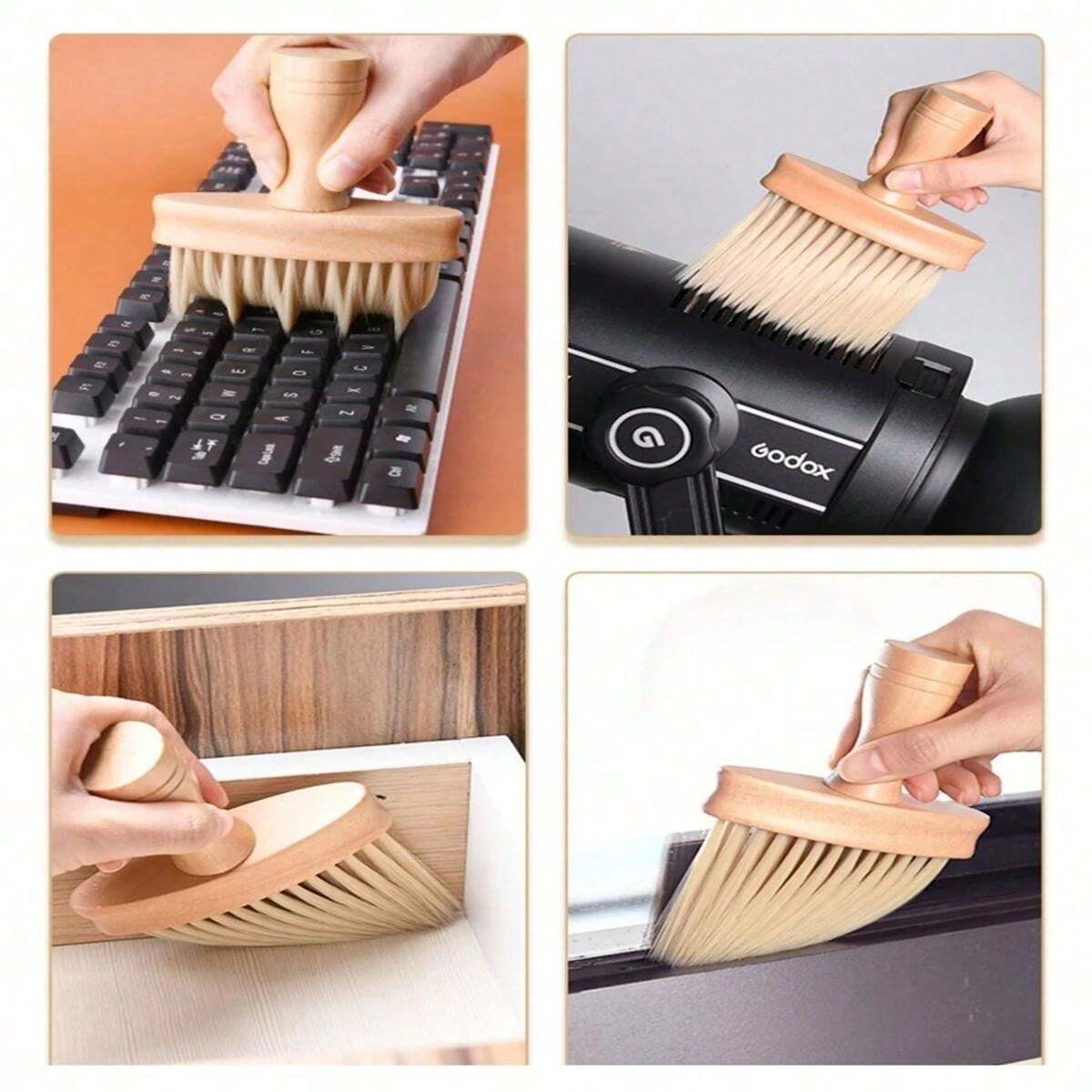 Simple And Portable Yellow Wooden Handle Cleaning Brush For Cleaning ...