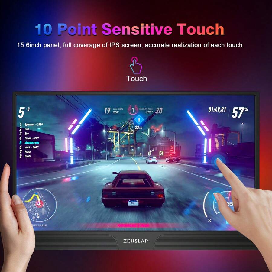 ZEUSLAP Z15ST 15.6Inch Touchscreen Portable Monitor, 1920x1080 60hz ...