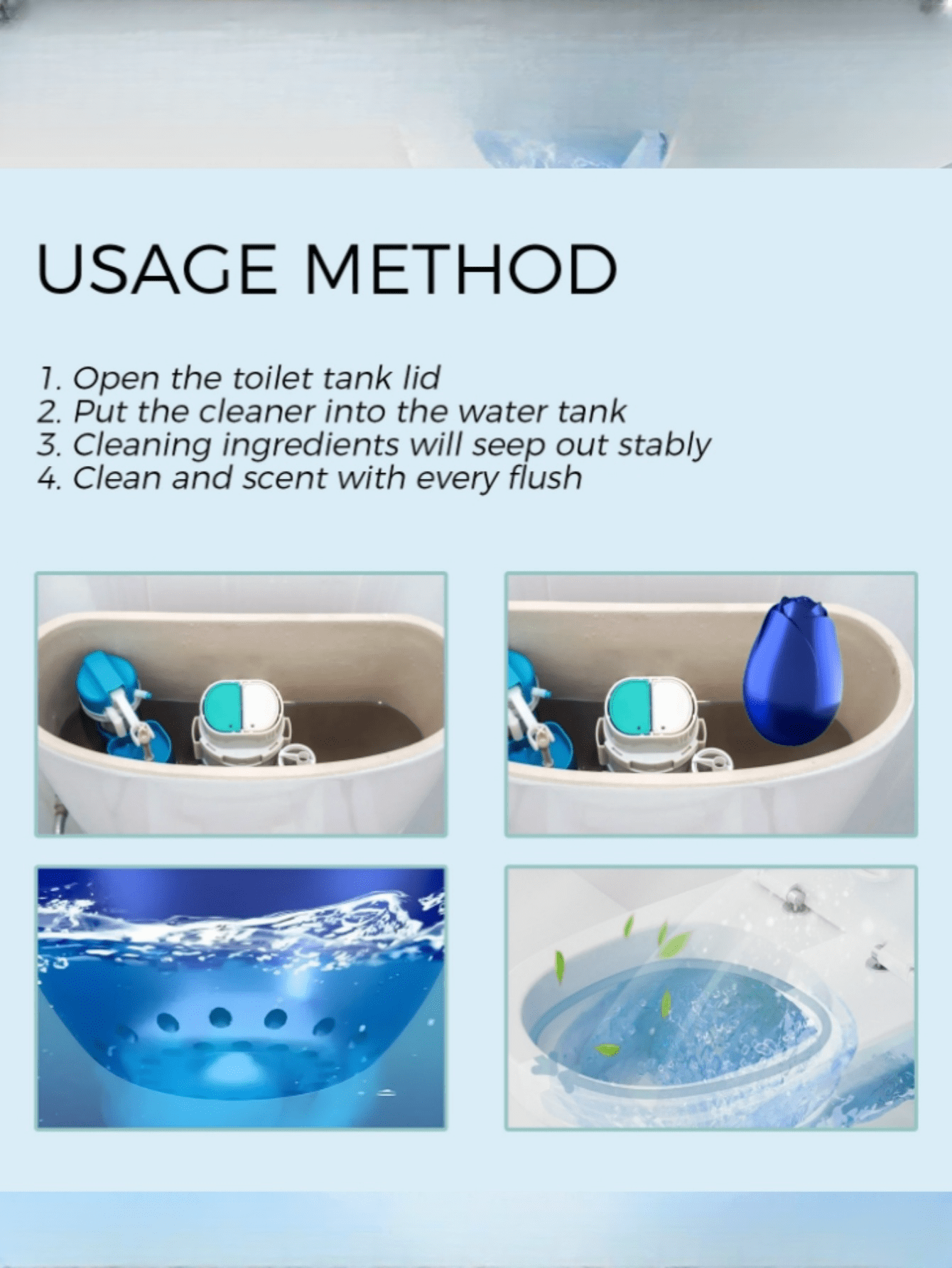 Jue-Fish Toilet Rose Cleaner, Household Toilet Cleaning Detergent With ...