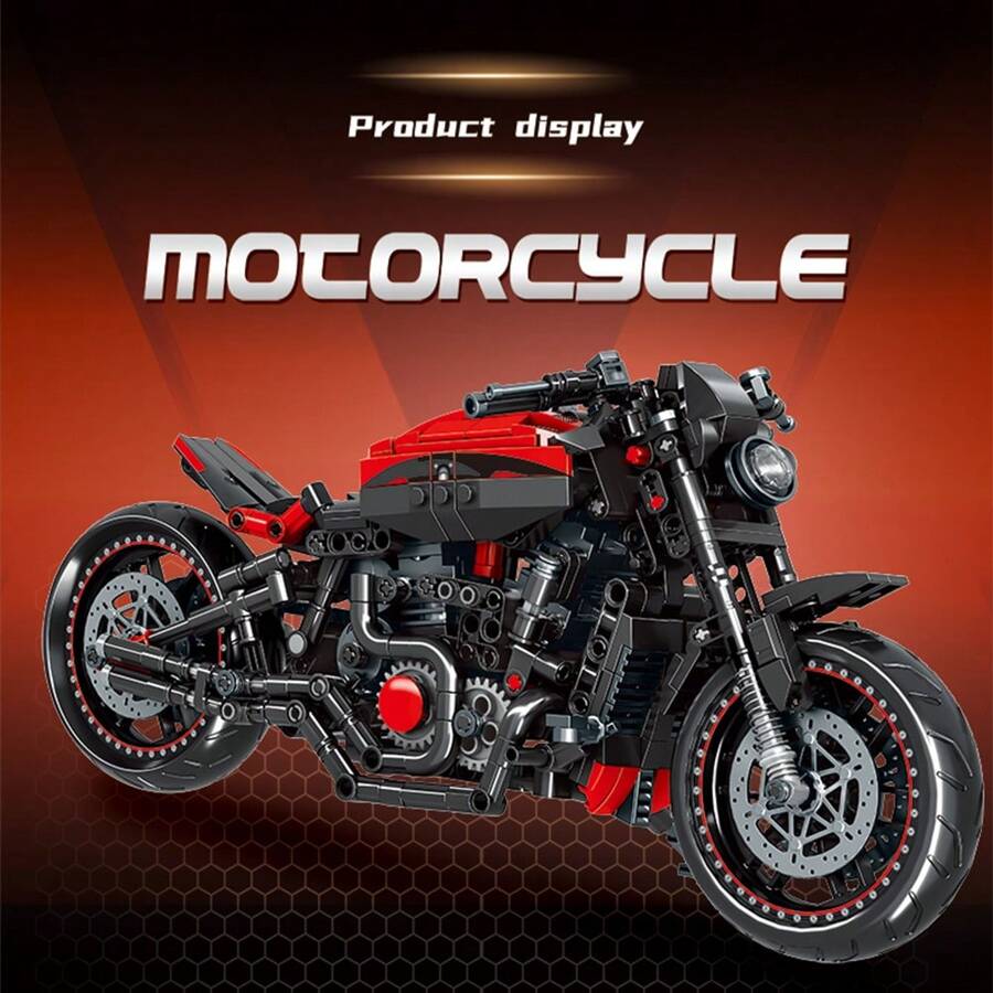 Cool City Technology Motorcycle Building Block Toy With A Scale Of 1:8 ...