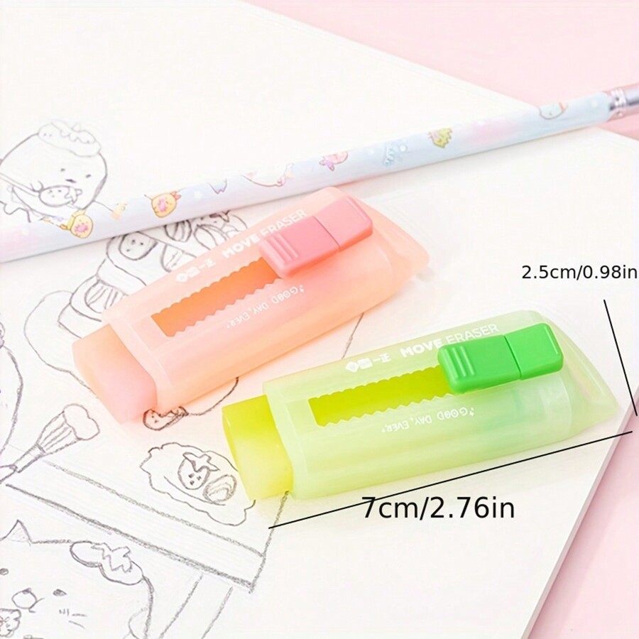 4pcs/Set Retractable Erasers: Perfect For Students And Artists - Easy ...