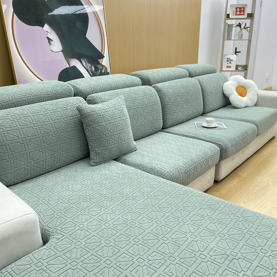 1pc Jacquard Elastic Sofa Cover Full Package, Universal Four Seasons Sofa Cushion Cover, Sofa ...