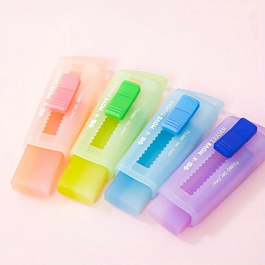 4pcs/Set Retractable Erasers: Perfect For Students And Artists - Easy ...