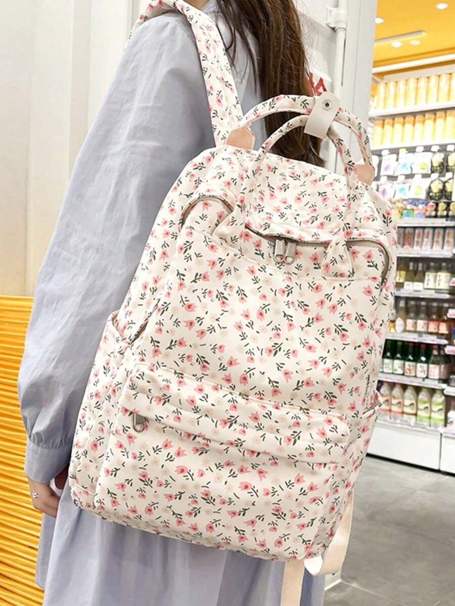 Versatile Small Floral Children's Backpack, Full Body Floral Pattern ...