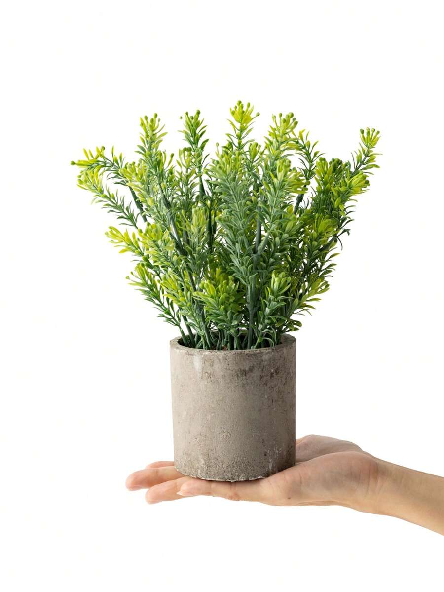 1Pc Artificial Potted Plants Flocked Potted Plants Artificial ...