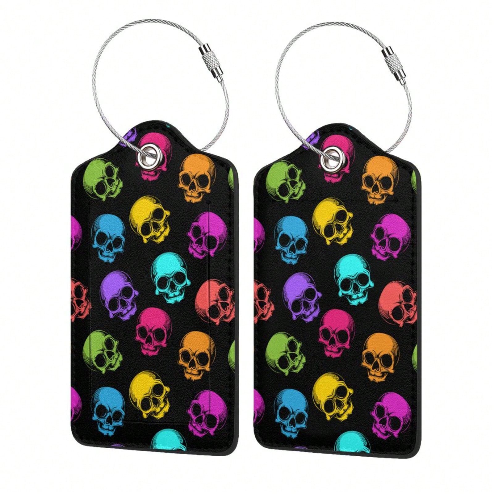 Leather & Stainless Steel Luggage Tag, Boarding Pass Travel Baggage ...