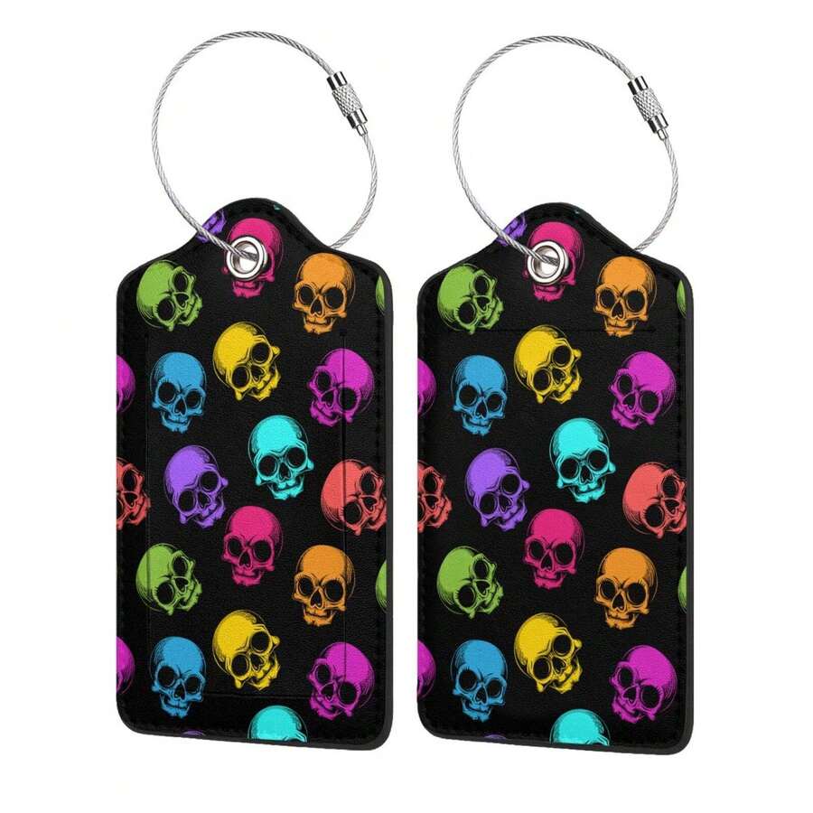 Leather & Stainless Steel Luggage Tag, Boarding Pass Travel Baggage ...