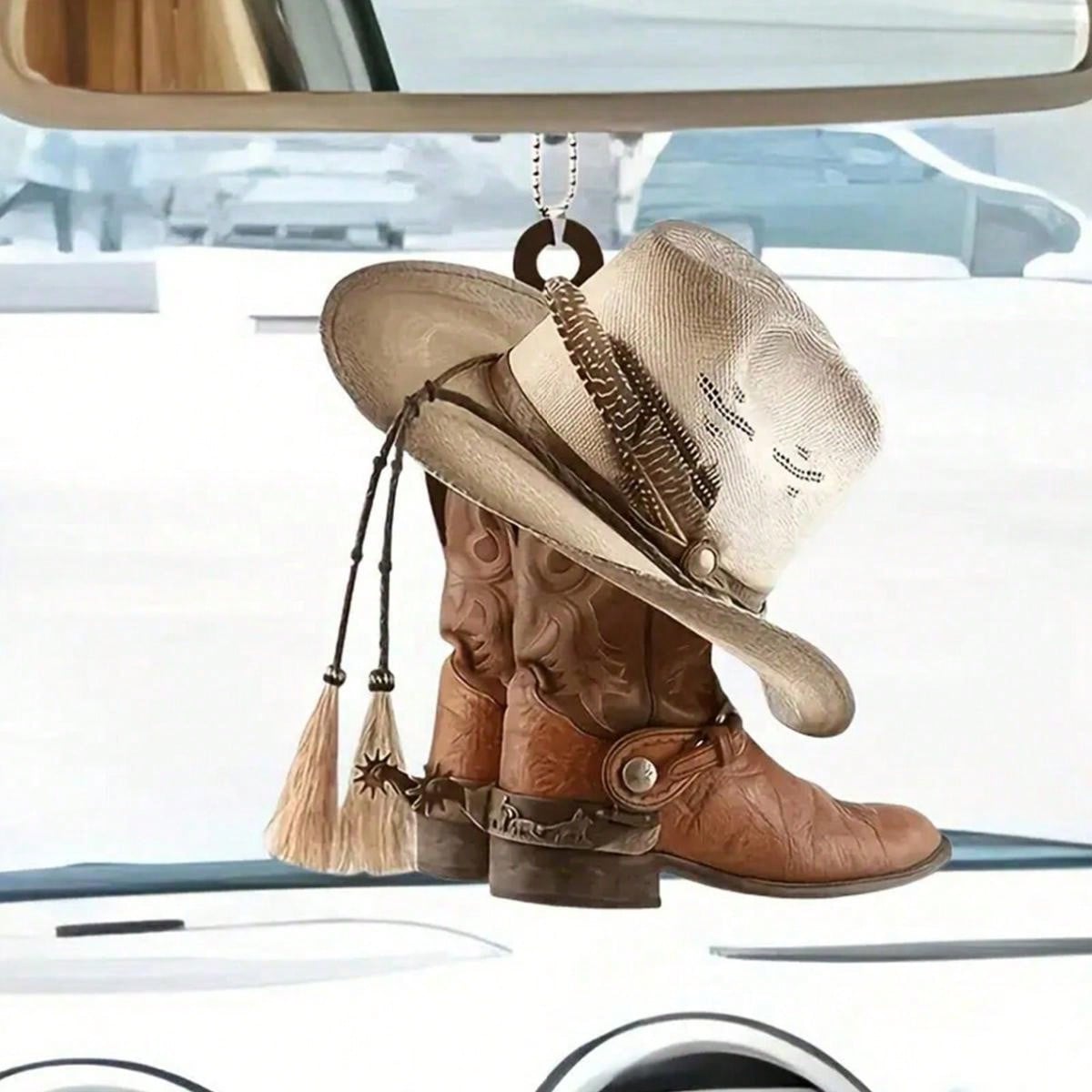 1pc Multi-Color Western Cowboy Style 2d Acrylic Boot & Hat Shaped ...