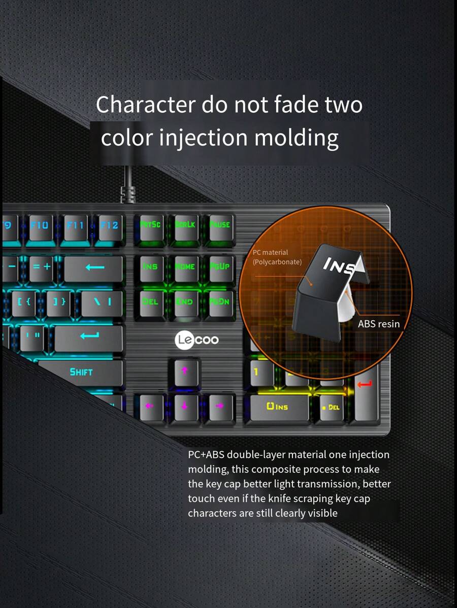 LED Backlit Illuminated Mechanical Gaming Keyboard And Mouse Set | SHEIN