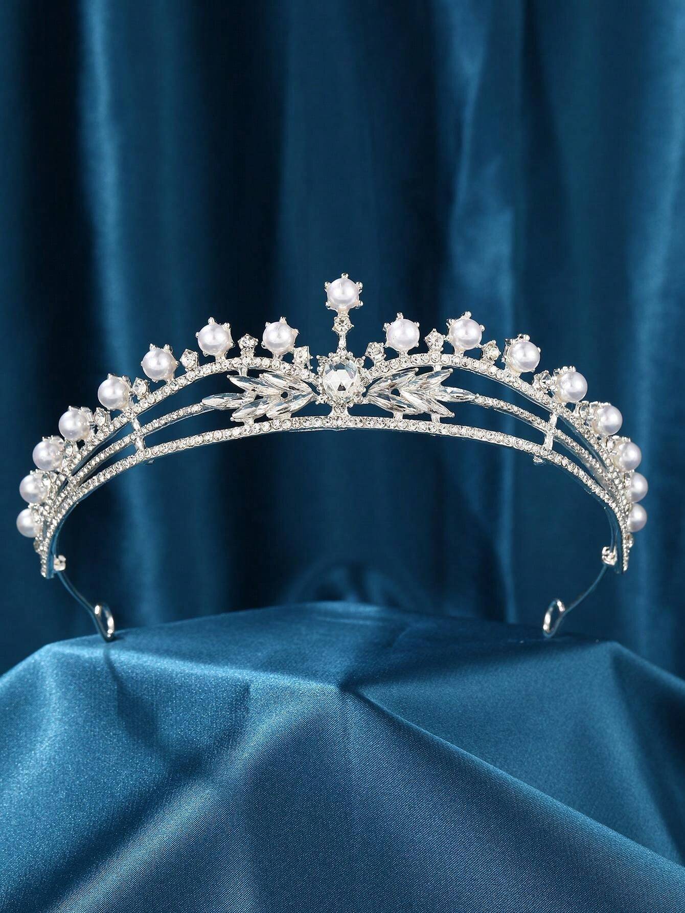 Silver Color Crysta Crowns And Tiaras Baroque Vintage Crown Tiara For ...
