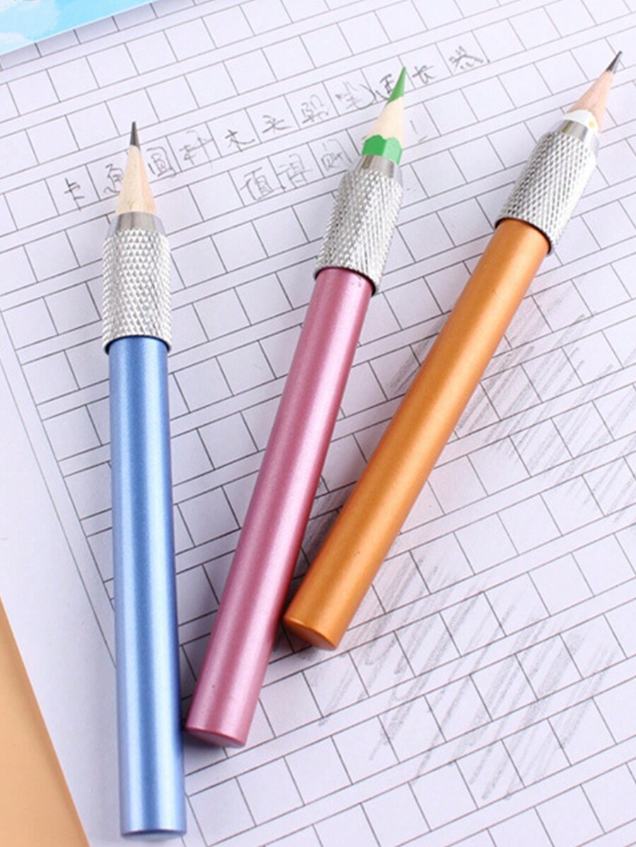 1pc Metal Pencil Extender, Sketch Pencil Lengthener, Single Head Spiral ...