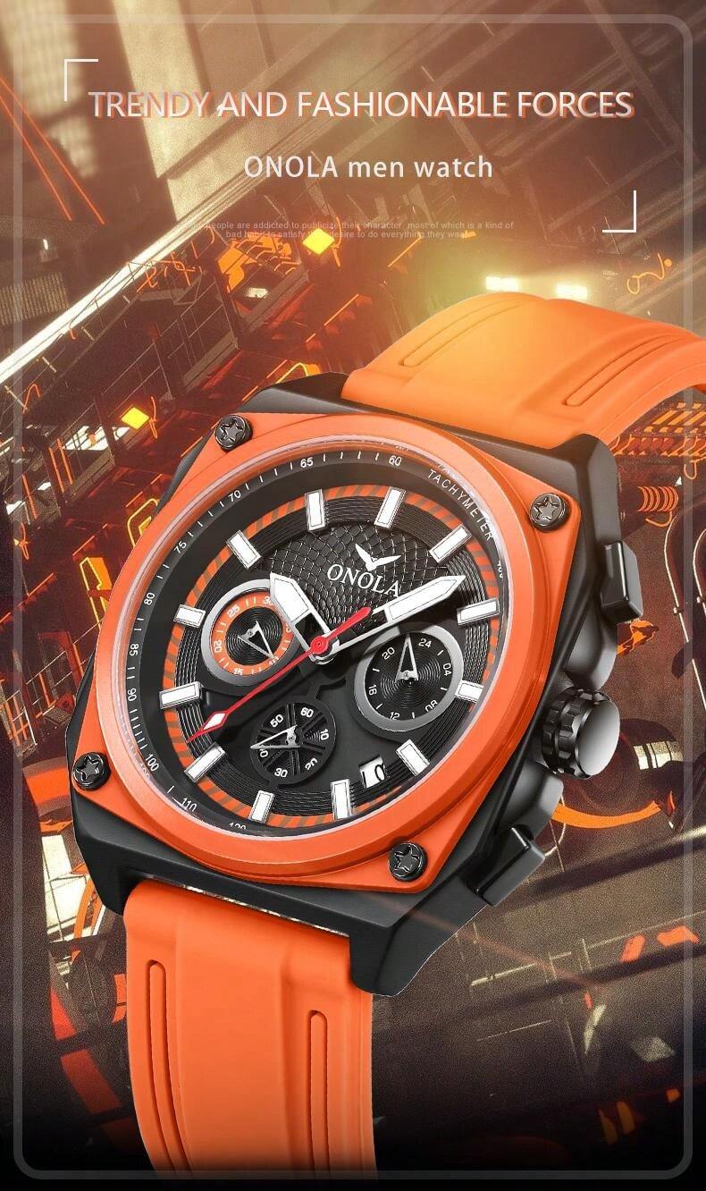 ONOLA Reloj de marca de moda ONOLA para hombres, relojes deportivos ...