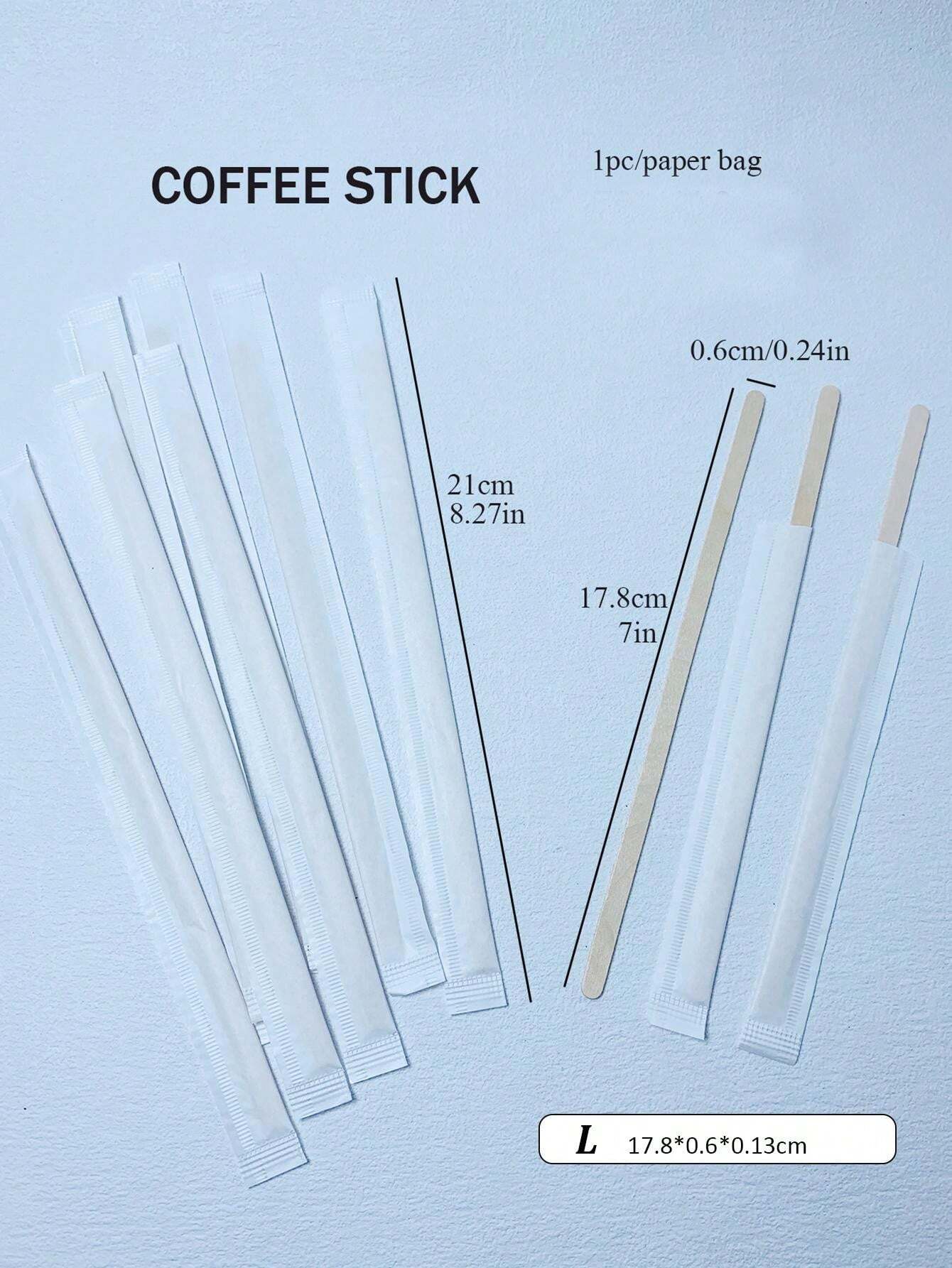 50 peças/100 peças Mexedores de Café Descartáveis de Madeira, cada um ...