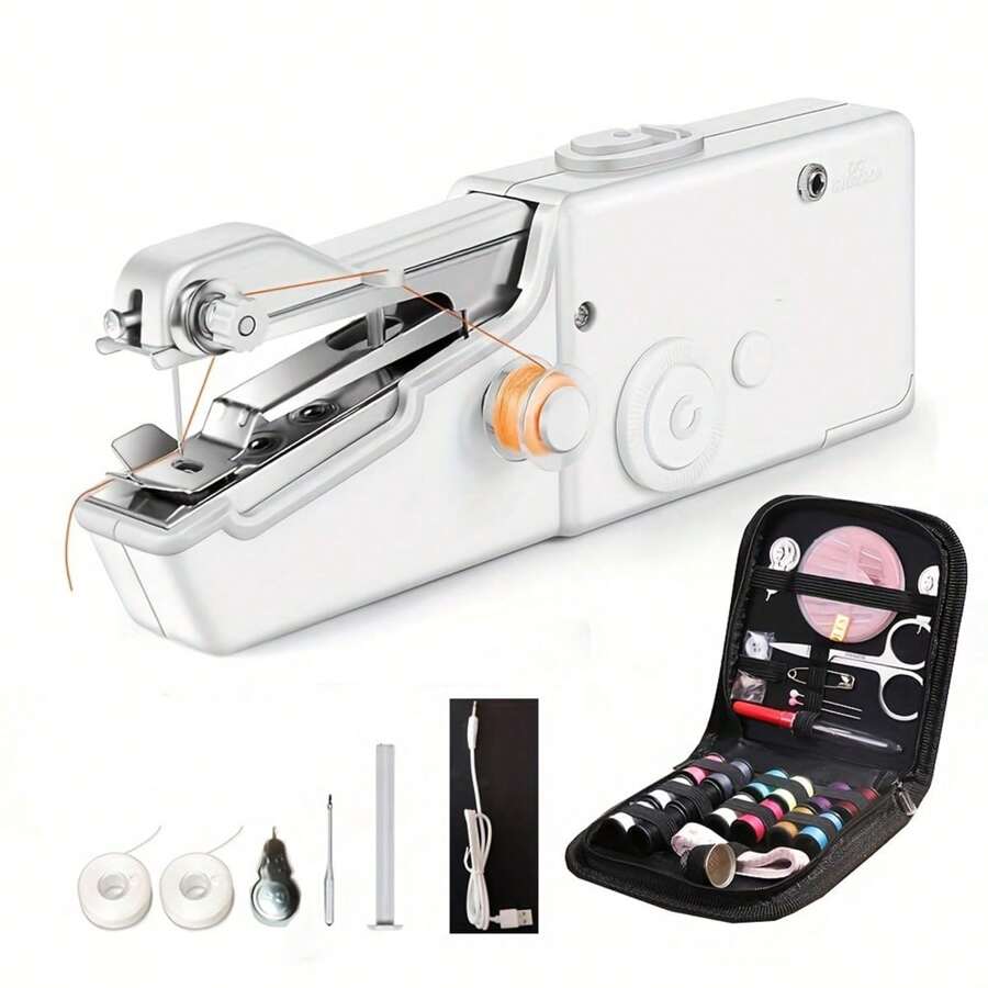 1pc Handheld Sewing Machine With Sewing Kit, Mini Electric Portable ...