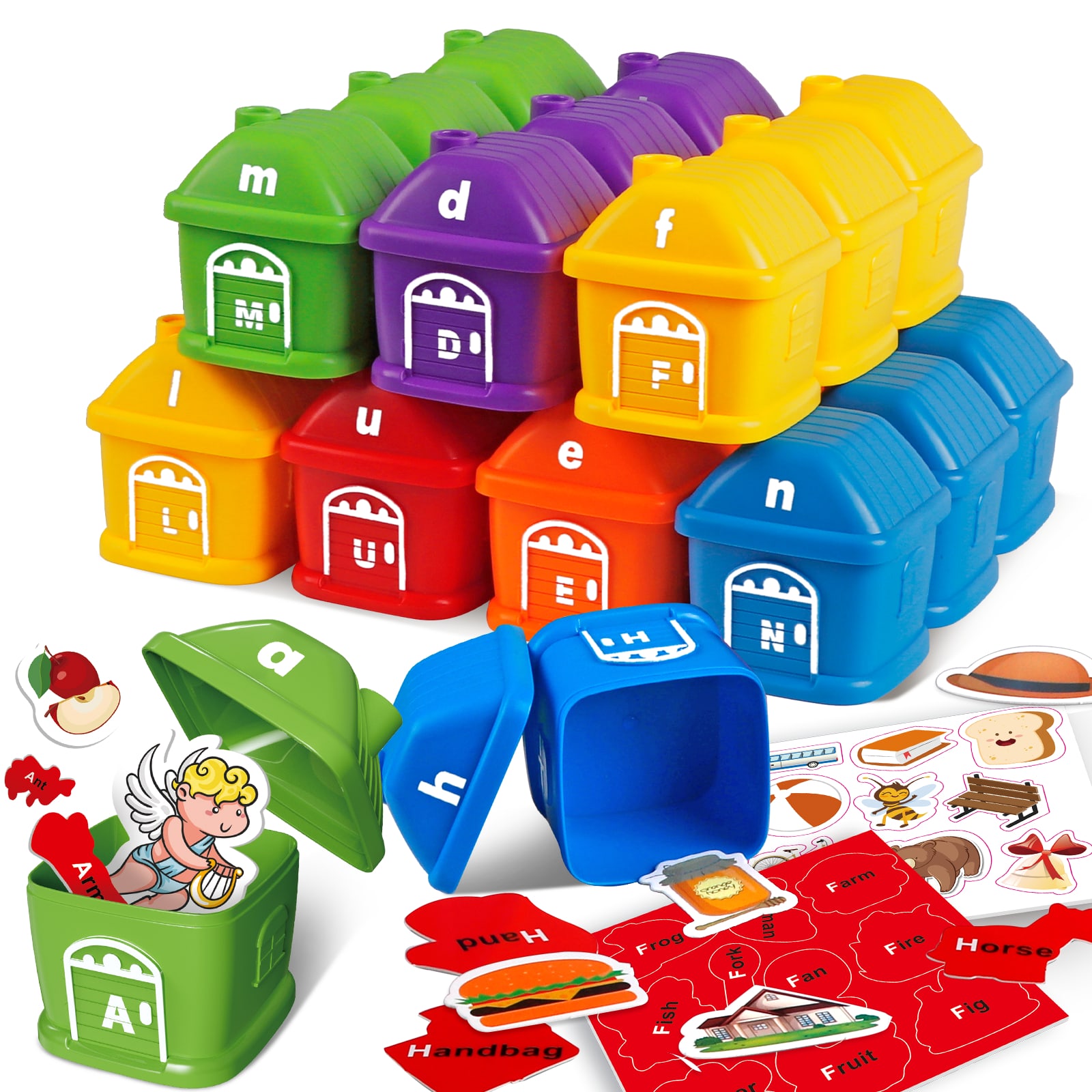 Juguetes Para Aprender El Alfabeto, 26 Cartas Con Letras Y 260 Cartas ...