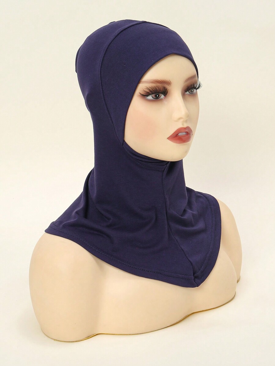 1pc Women's Fashion Solid Color Chin Covering Elastic Head Wrap Hat ...