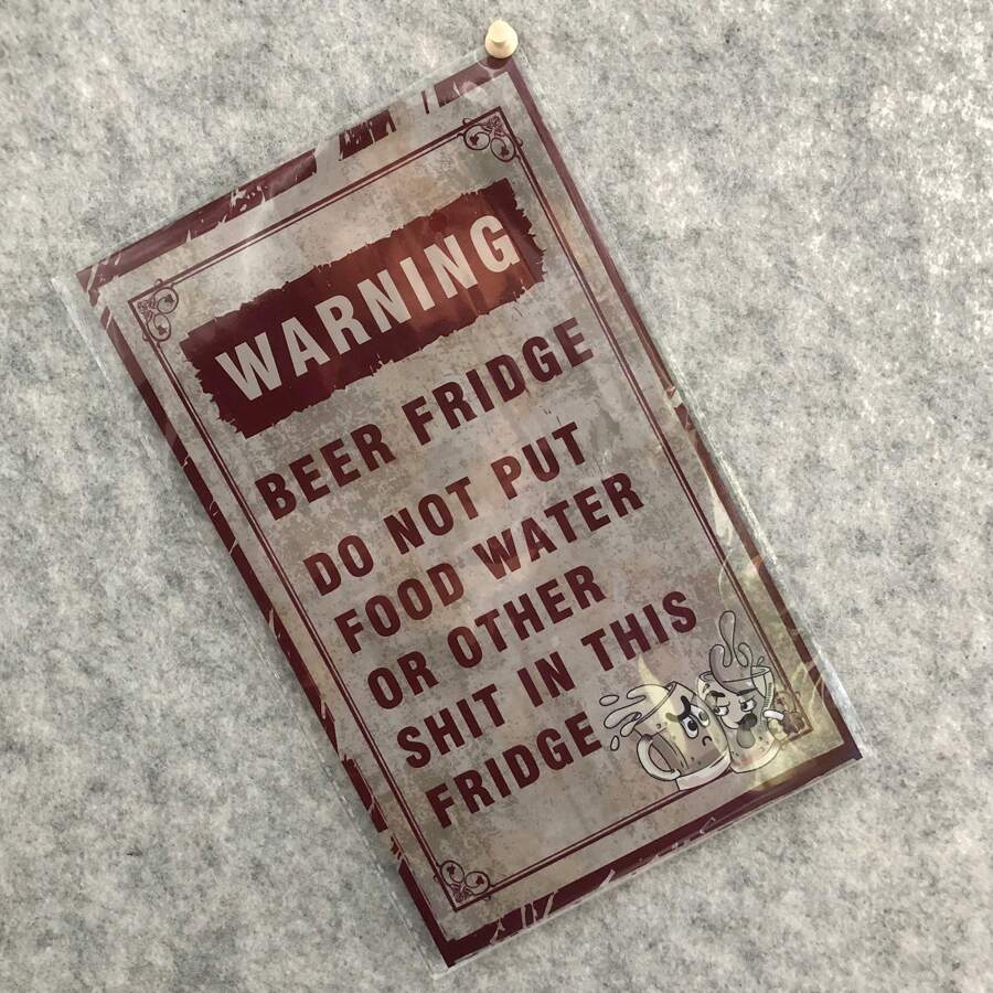 1pc Beer-Specific Fridge Reminder Warning Sign, Vintage Magnetic Fridge ...