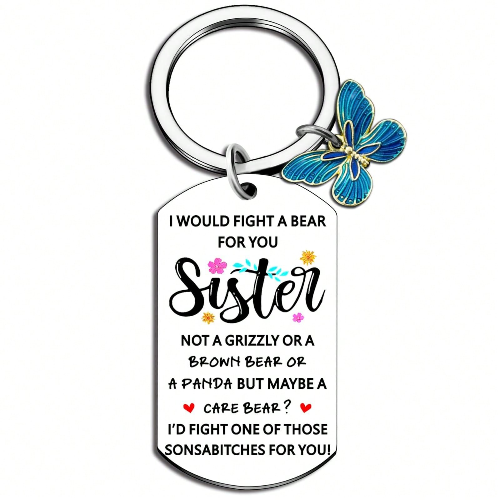 Cute Keychain Gift For Sisters' Birthday From Little Sister With Idea ...