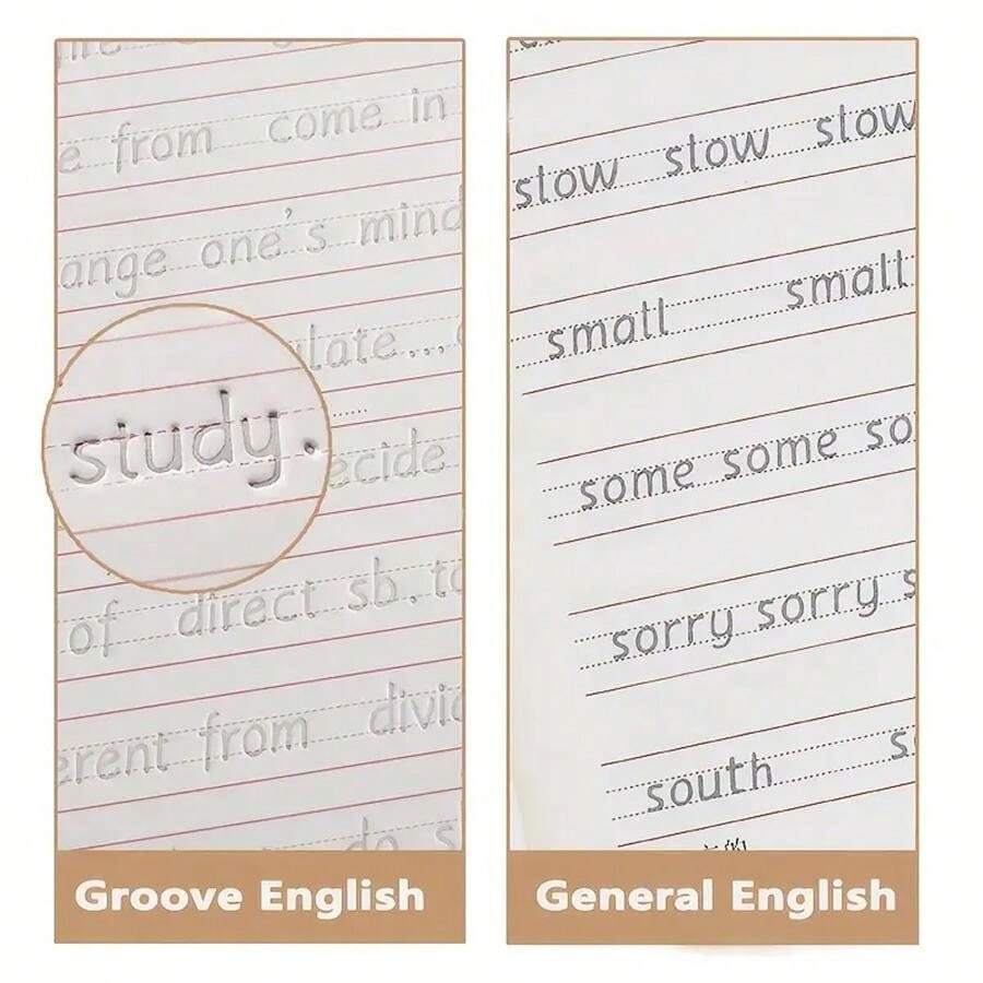 3pcs Children's 3d Indentation Practice Copybook With English Alphabet ...