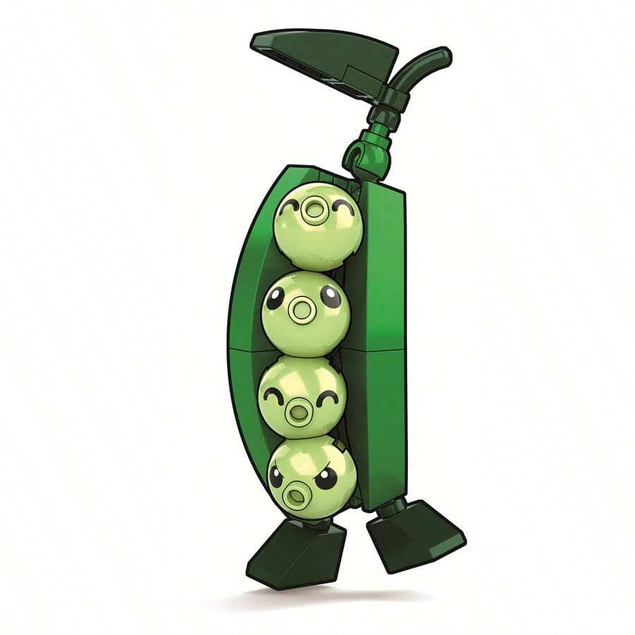 4 Types Of Peas Building Blocks Assembling Blocks Desktop Ornaments Diy ...