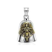 AD 1pc Gold-Tone Stainless Steel Motorcycle Bell, Angel Wing Design ...