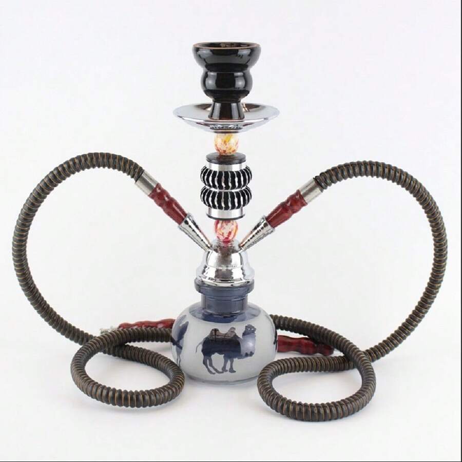 A Complete Set Of Small Shisha With Blue And White Porcelain Body ...