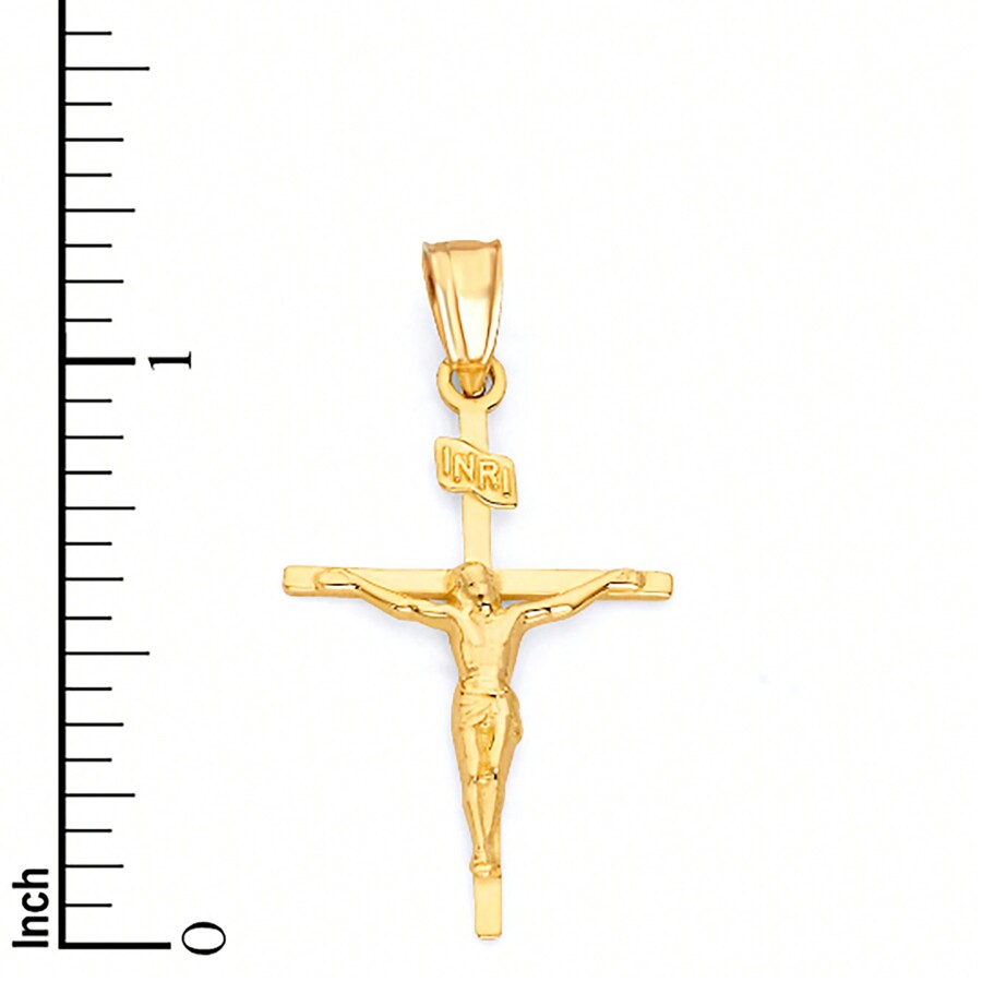 Solid 14k Gold INRI Cross Pendant - Spiritual Symbol Jewelry Gifts ...