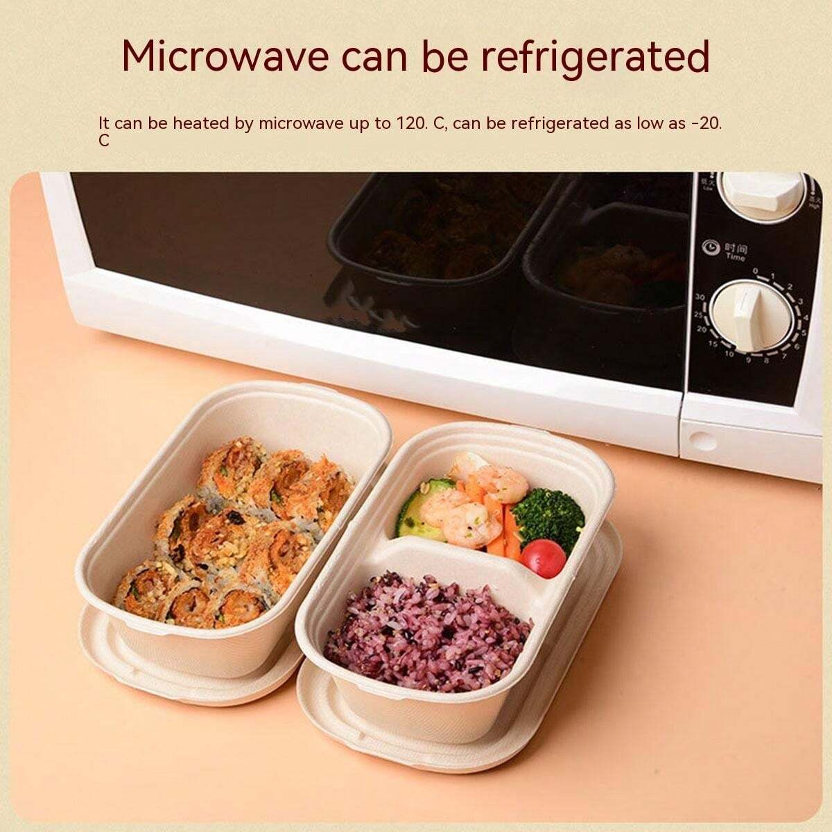 Boîte à emporter à fond plat jetable avec capacité d'égouttage des ...