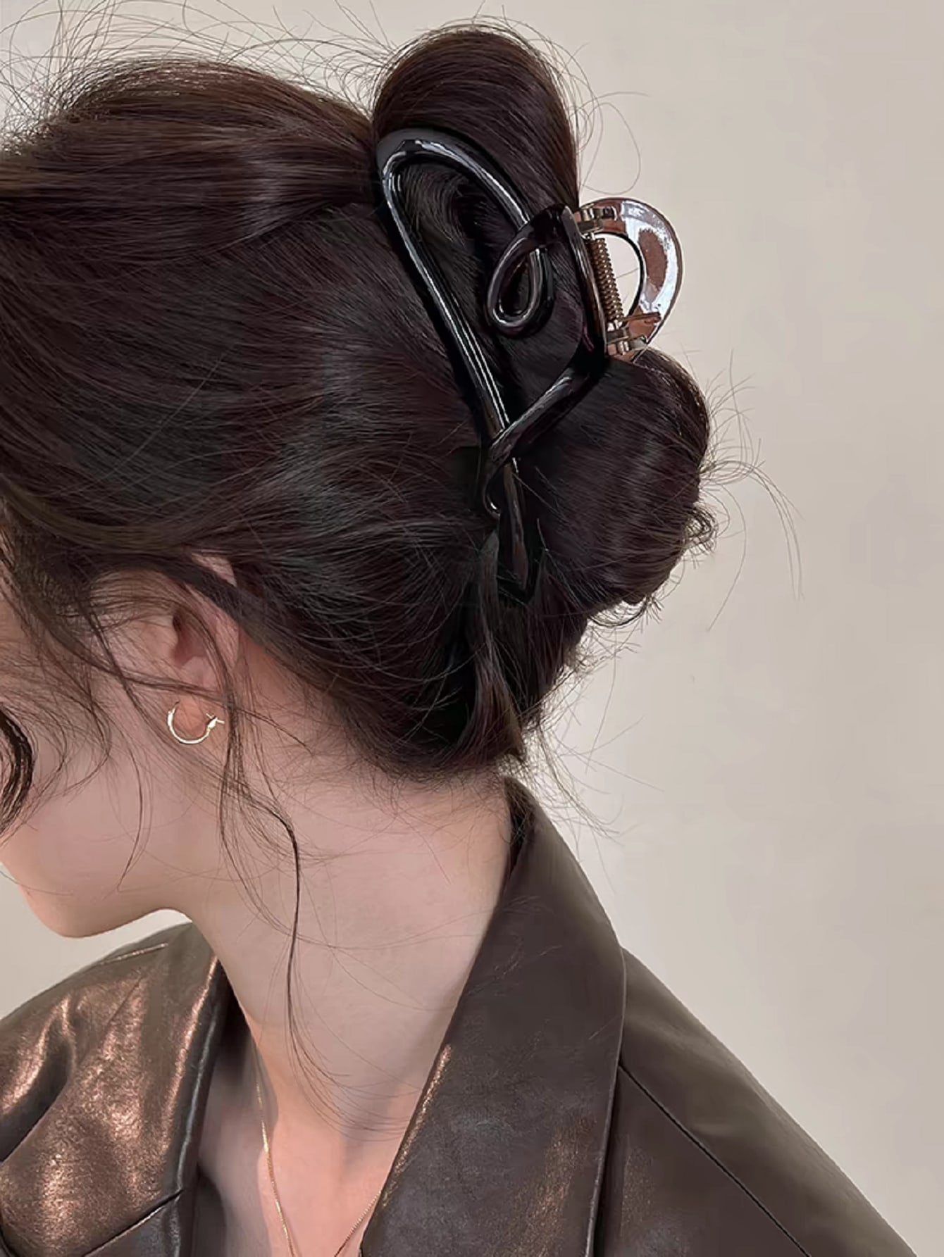 1pc Matte Heart-Shaped Hair Clip With Spring Clasp, Simple And High-End ...