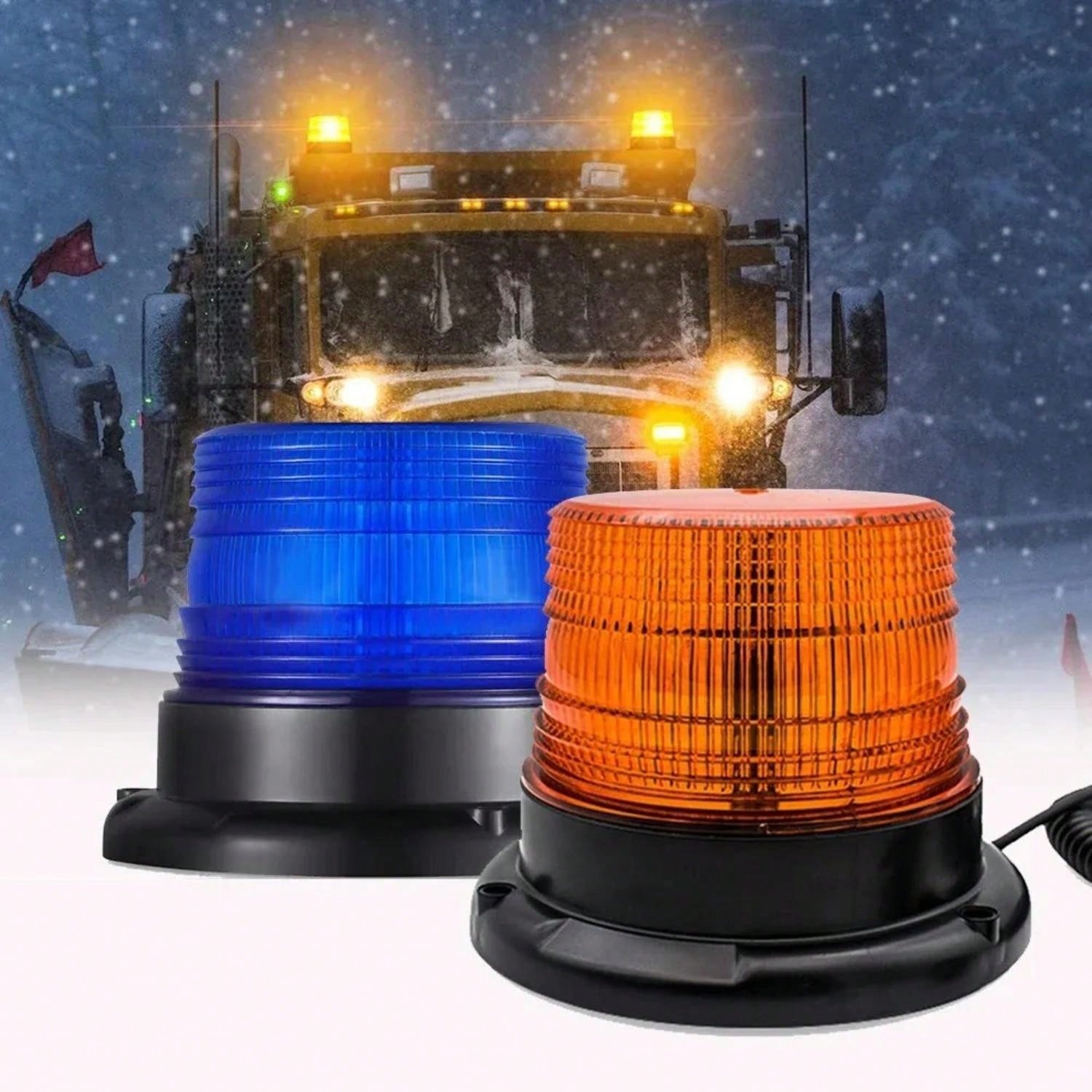 Car Strobe Light Blue Red Orange LED Emergency Truck Roof Top Warning ...
