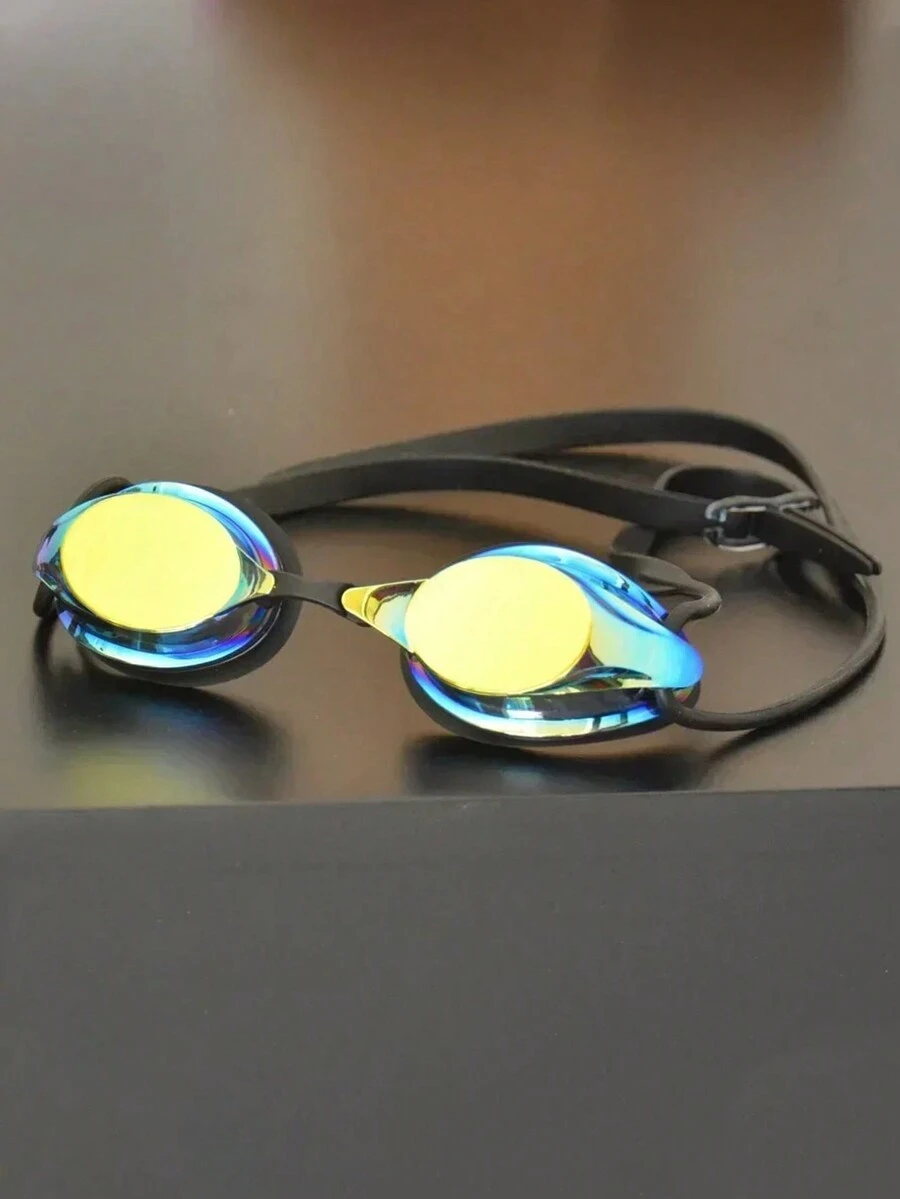 1pc Colorful Electroplated Waterproof And Anti-Fog Racing Swim Goggles ...
