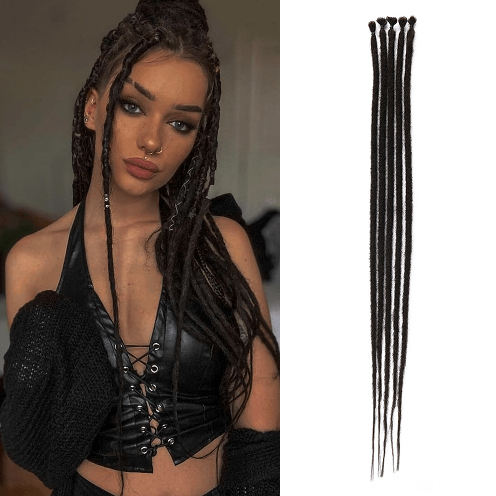 24 Inches Synthetic Dreadlock Extensions Long Dreads Handmade Crochet ...