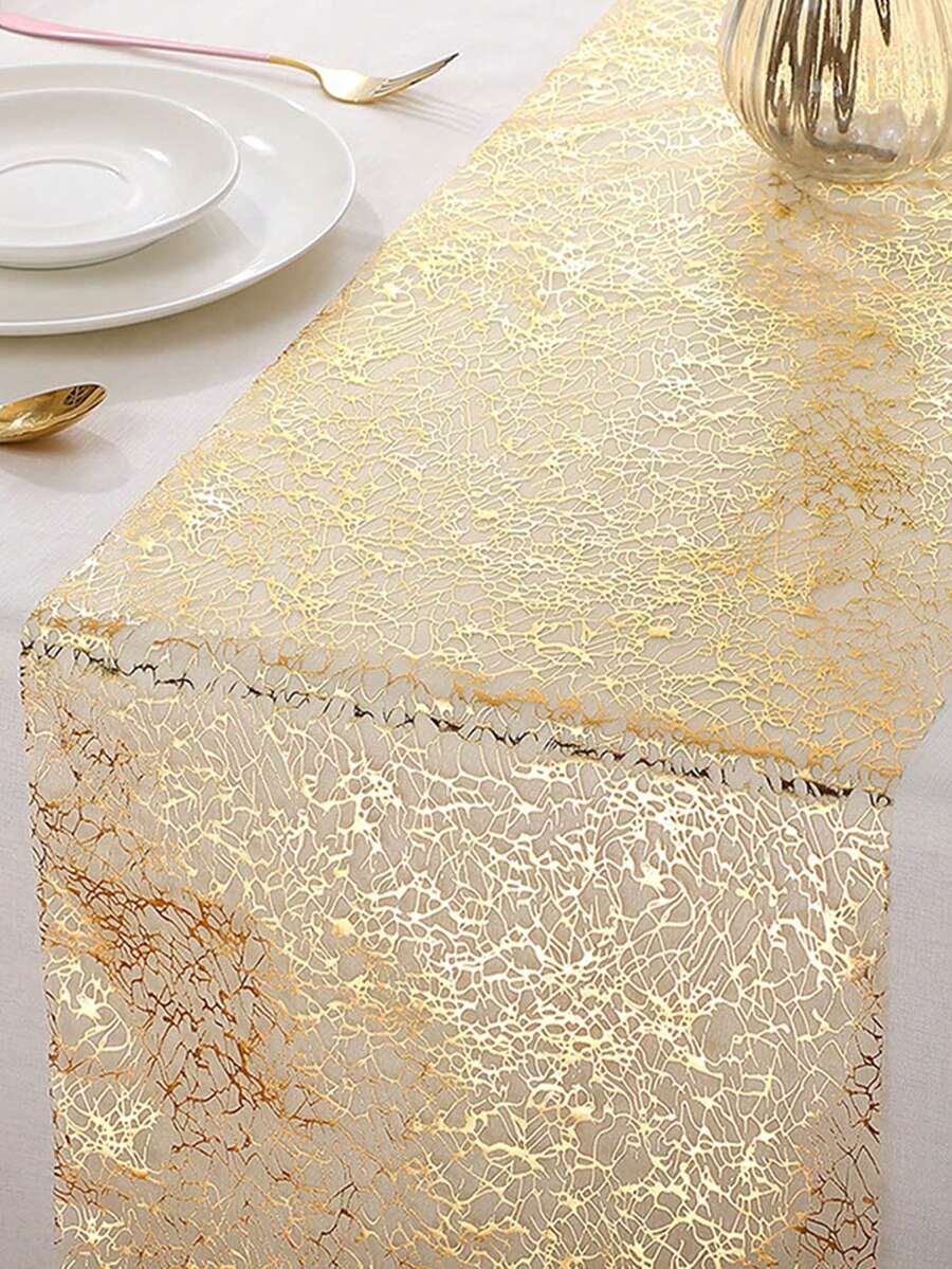 1pc French Style Elegant Party Decoration Gold Foil Stamping Disposable ...