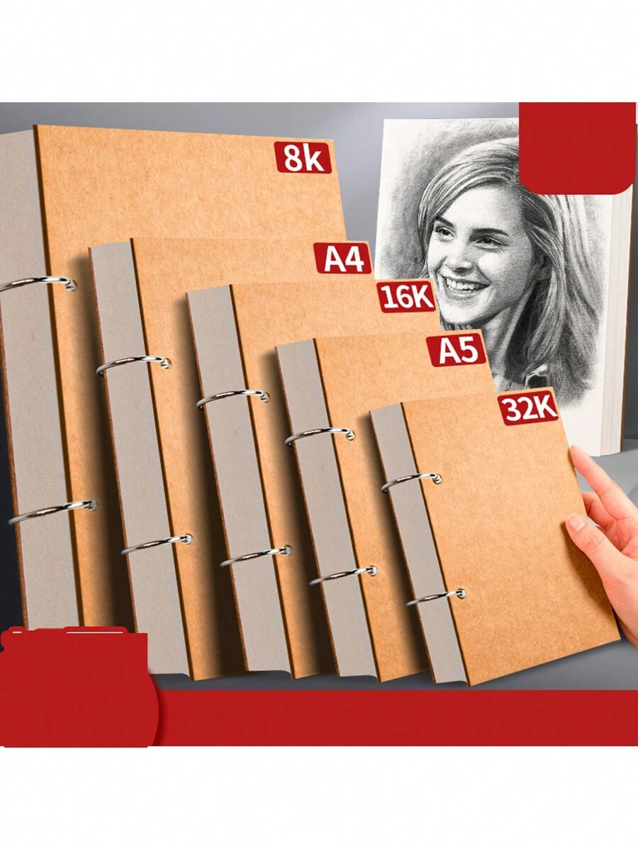 A4 Sketch Book With Detachable Pages, Portable Drawing Book For Art ...