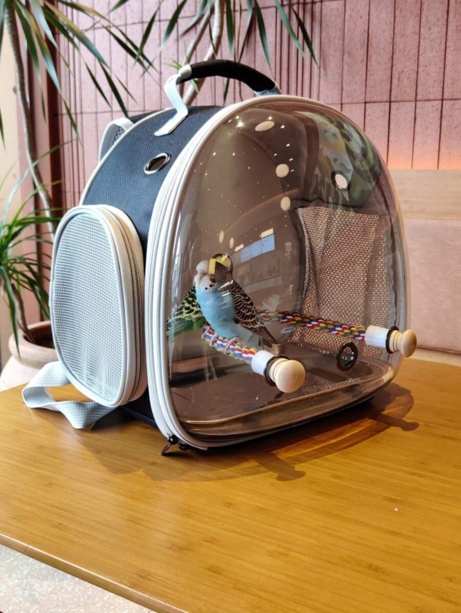 1 PC Bird Travel Backpack Carrier For Parakeet Budgies Cockatiel Conure ...
