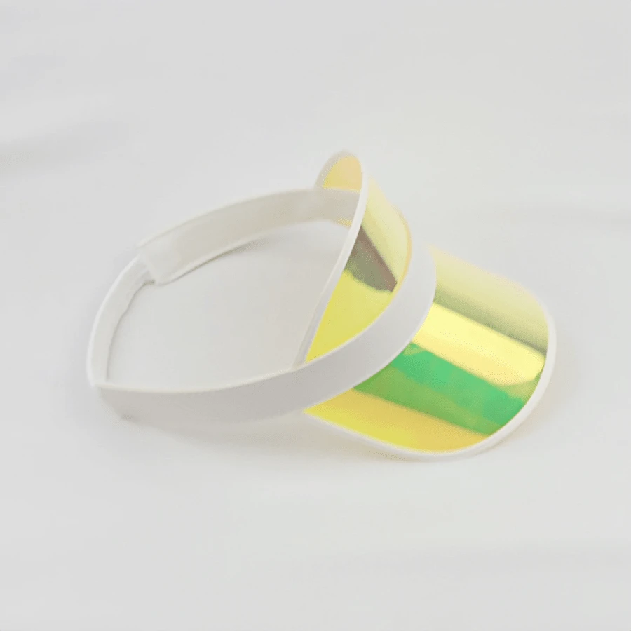 1pc Summer Unisex Transparent Laser Plastic Sun Visor Cap With Uv ...