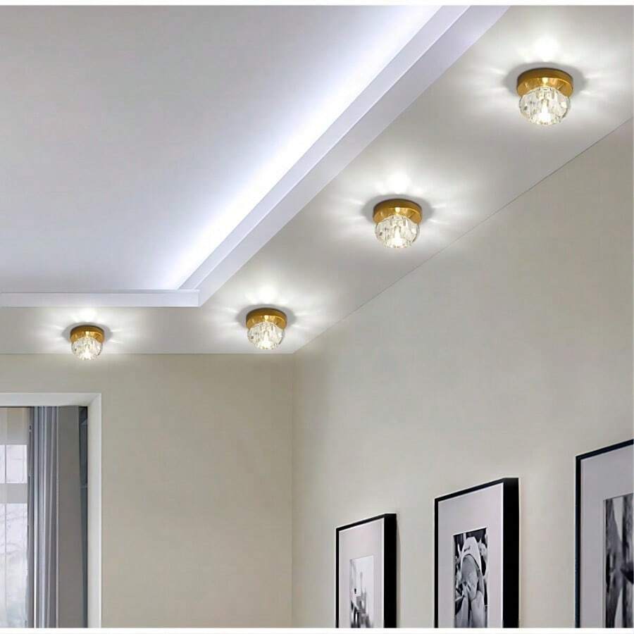 Modern Crystal Ceiling Lamp With Simple Luxury Design, Suitable For ...
