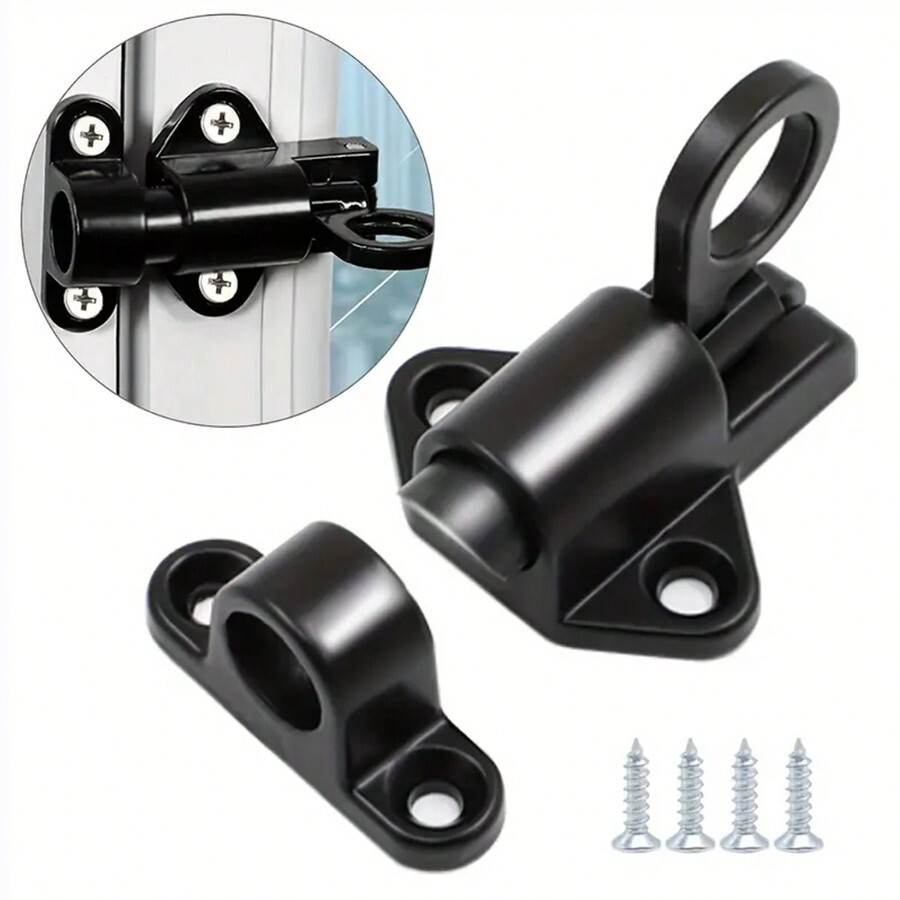 1/2pcs Spring Loaded Door Lock, Self-Closing Window Door Latches Locks ...