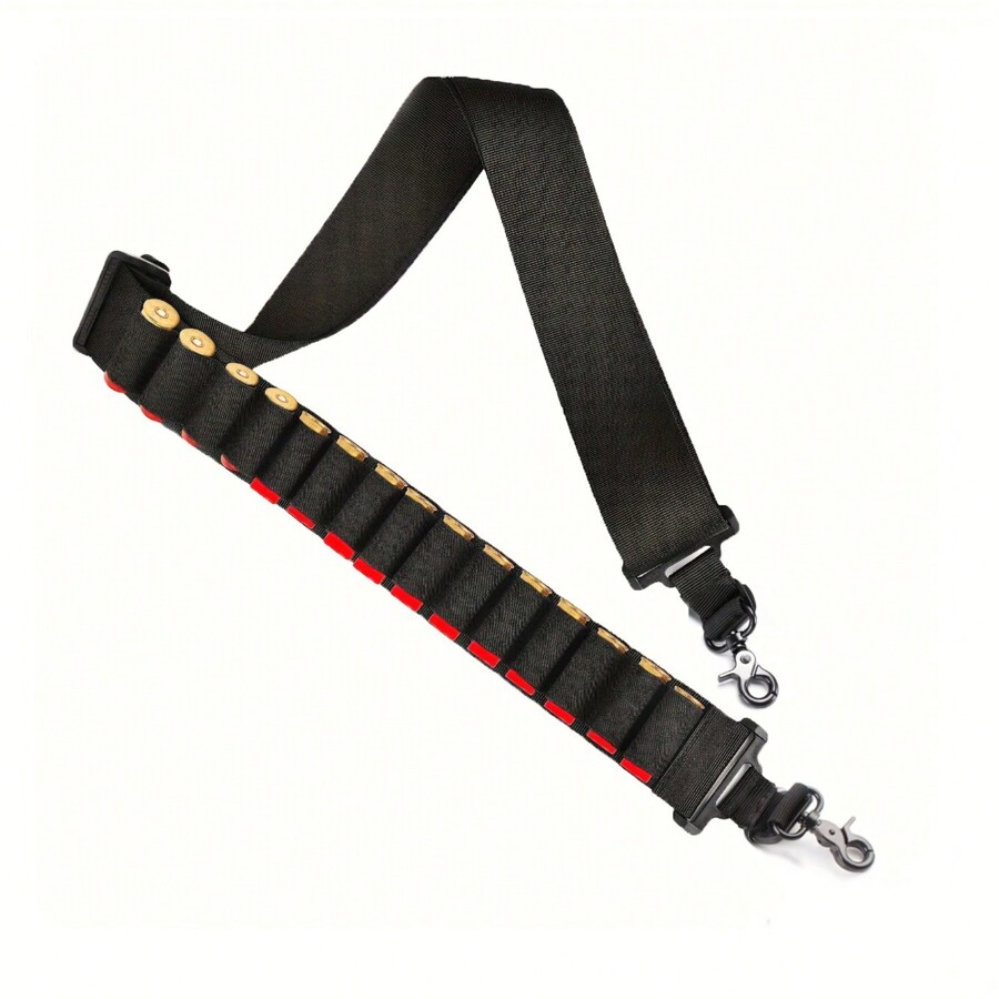 15 Slot Ammo Carrier Sling For Hunting & Shooting, Tactical Bullets ...