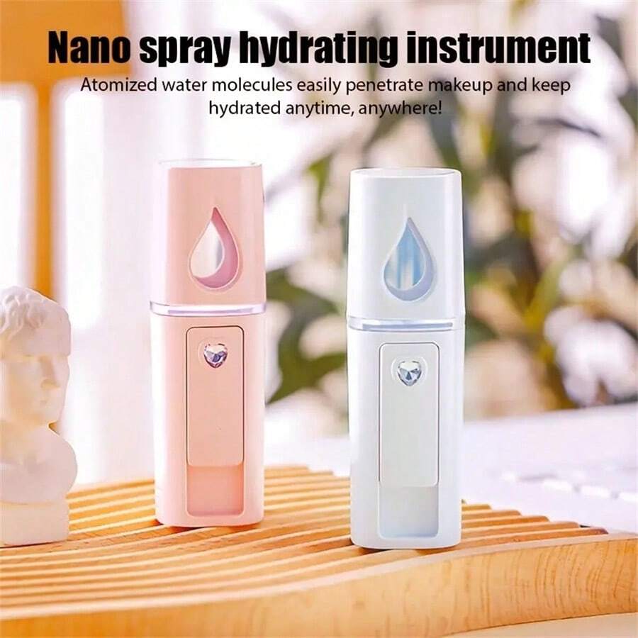 Nano Facial Steamer Mist Spray Cleaning Pores Water SPA Moisturizing Hydrating Face Sprayer USB ...